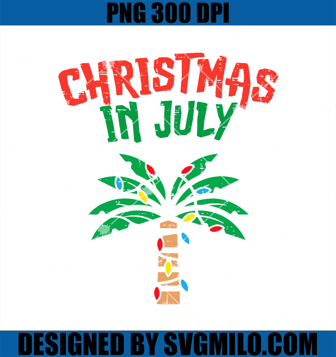 Christmas-In-July-PNG_-Palm-Tree-Lights-Tropical-Summer-Christmas-PNG ...