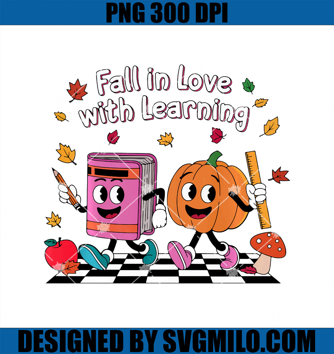 GroovyFallInLoveLearningPNG_FunnyTeacherCutePumpkinBookPNGcopy ...