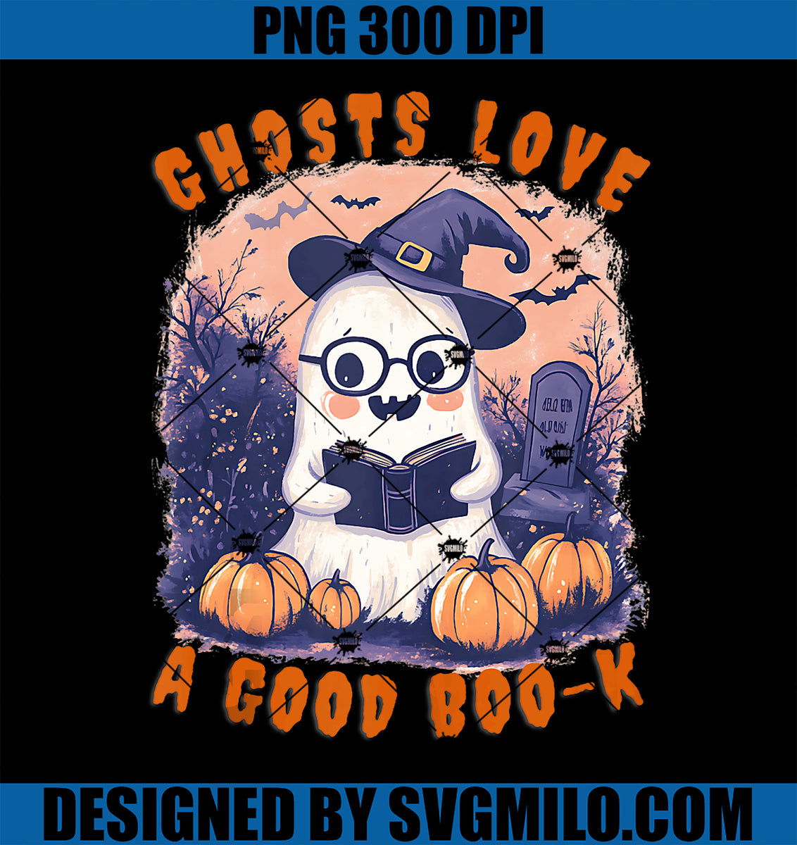 ReadingGhostLibraryHalloweenBookLibrarianTeacherPNGcopy_1200x1200.jpg?v ...