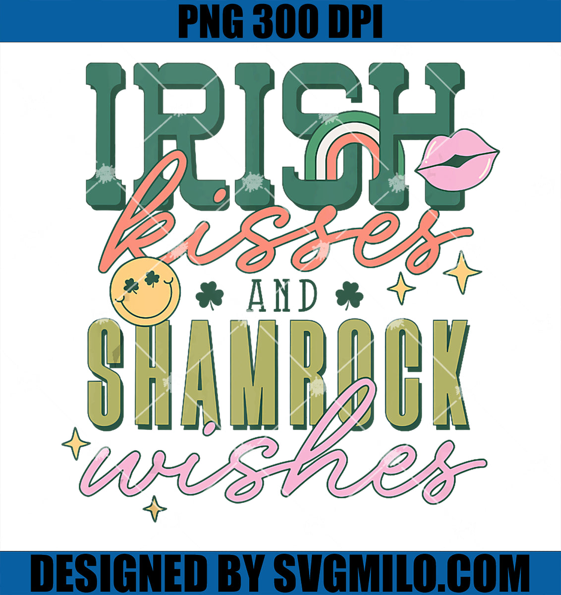 RetroGroovyStPatricksDayPNG_LuckyVibesHippieShamrockPNGcopy_1200x1200 ...