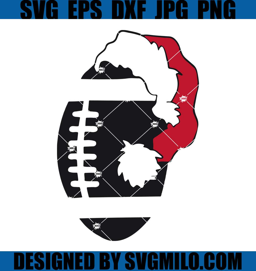 Football-Santa-Sack-Svg_-Christmas-Football-Svg_-Santa-Hat-SVg_-Xmas ...
