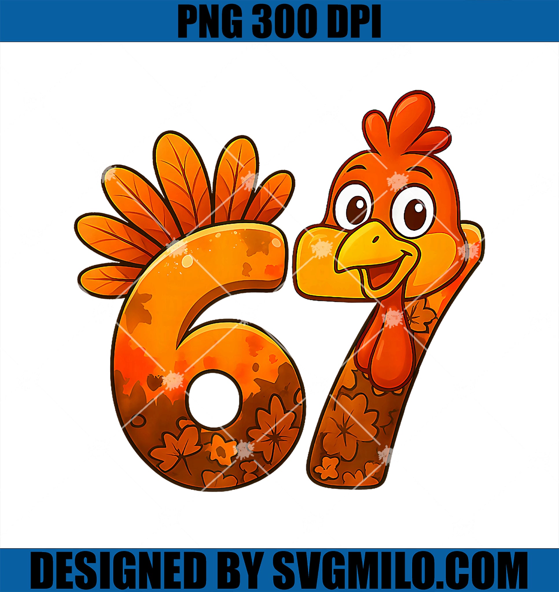 6 7 Turkey Six Seven Meme 67 PNG, Funny Thanksgiving Boy PNG