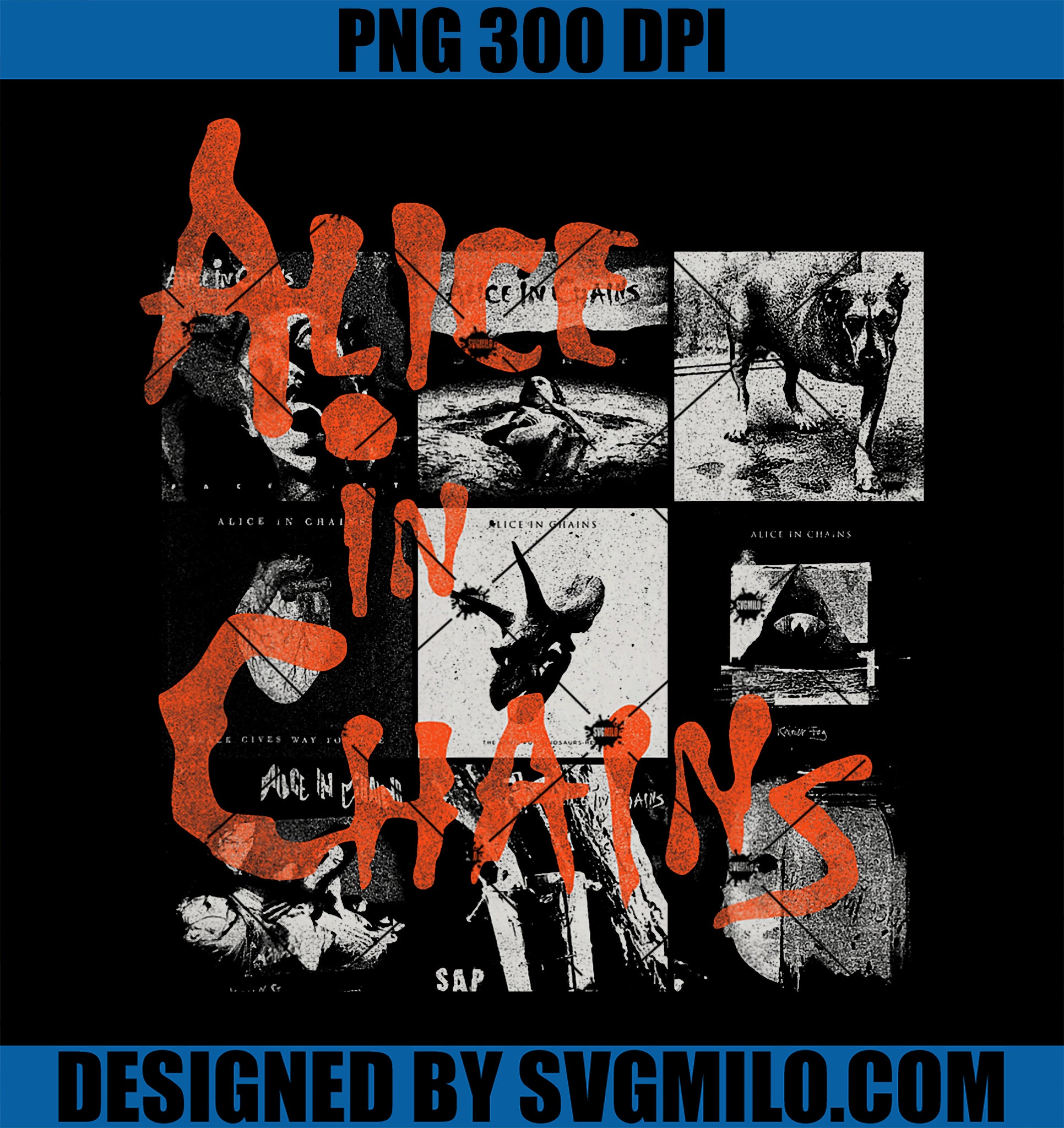Alice In Chains PNG, Album Grid PNG