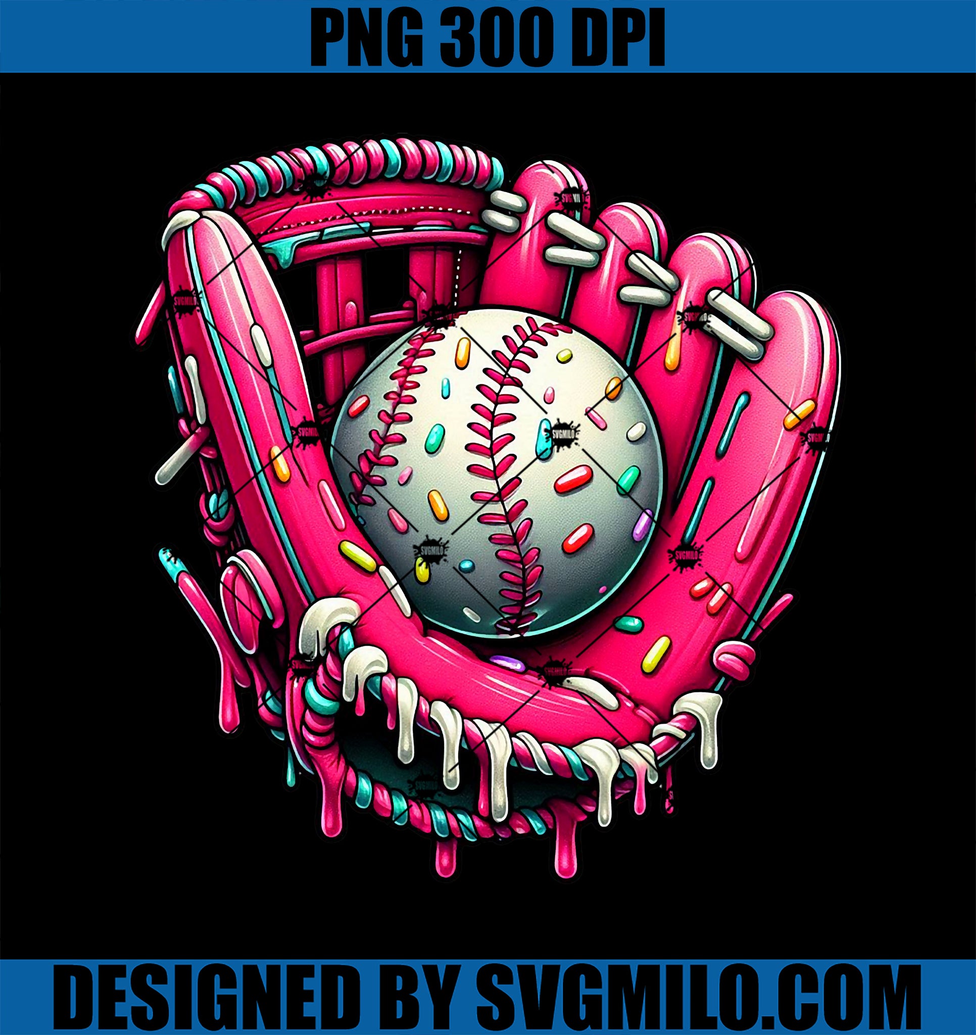 Baseball Drip PNG, Ice Cream Drip Youth Boys Baseball PNG