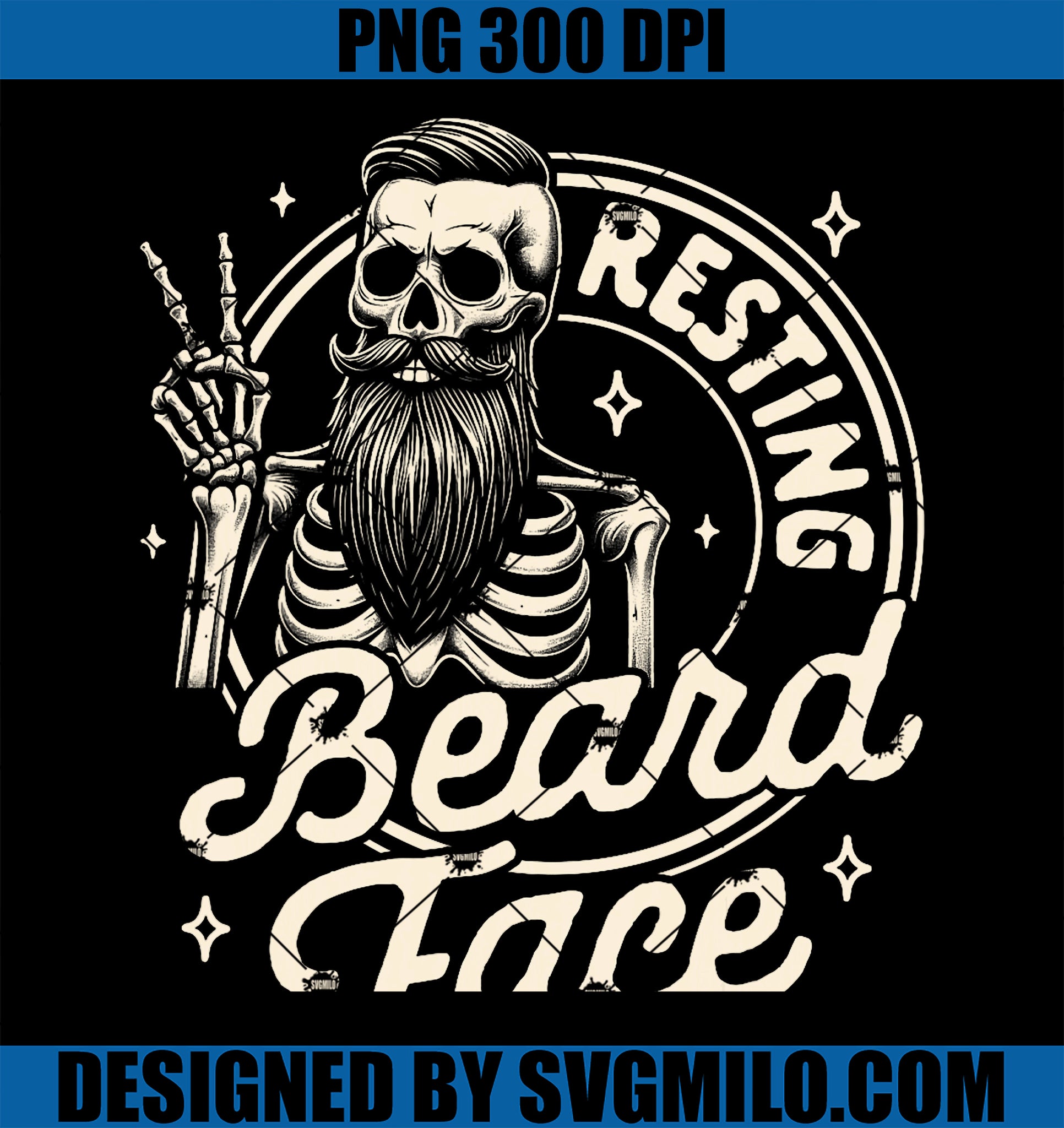 Bearded Dad Daddy Papa Father’s Day PNG, Resting Beard Face PNG