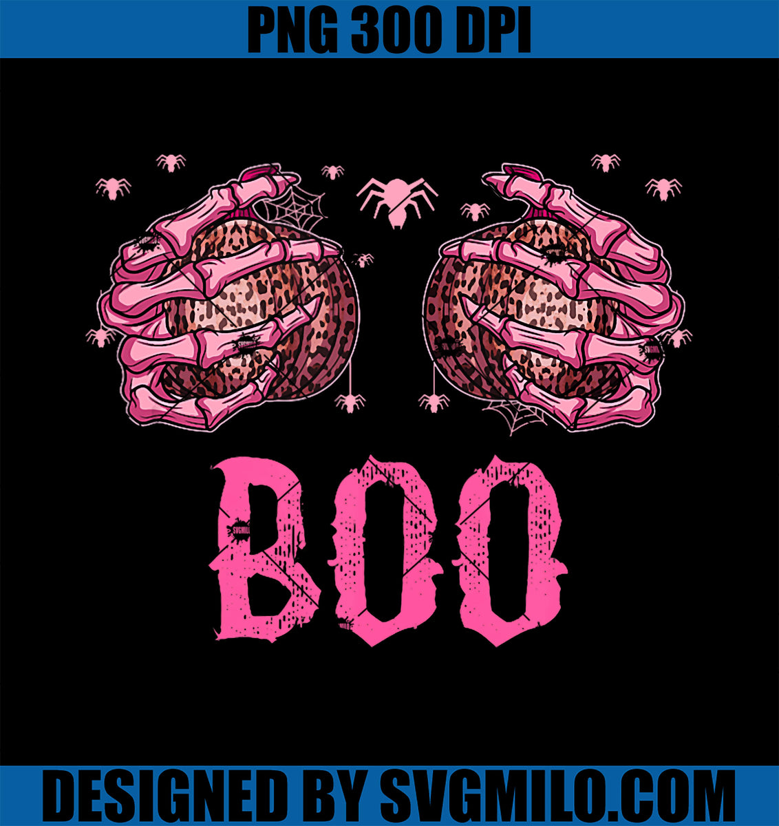 Boo-Skeleton-Pumpkin-PNG_-Halloween-Fight-Breast-Cancer-Pink-Ribbon-PNG ...