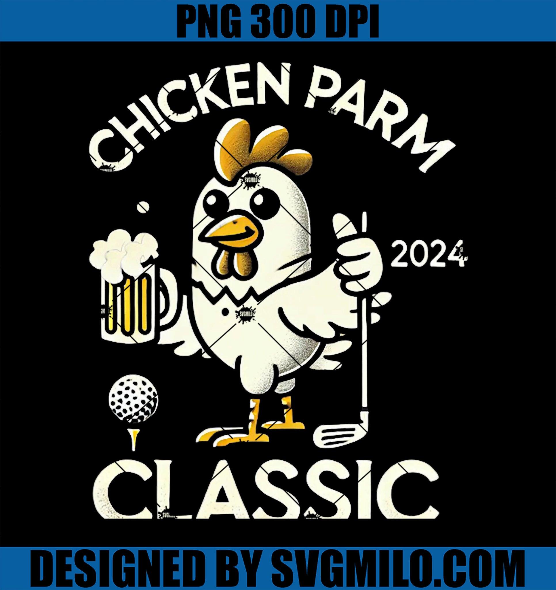 Chicken Parm Classic PNG, Chicken Golf Tournament PNG