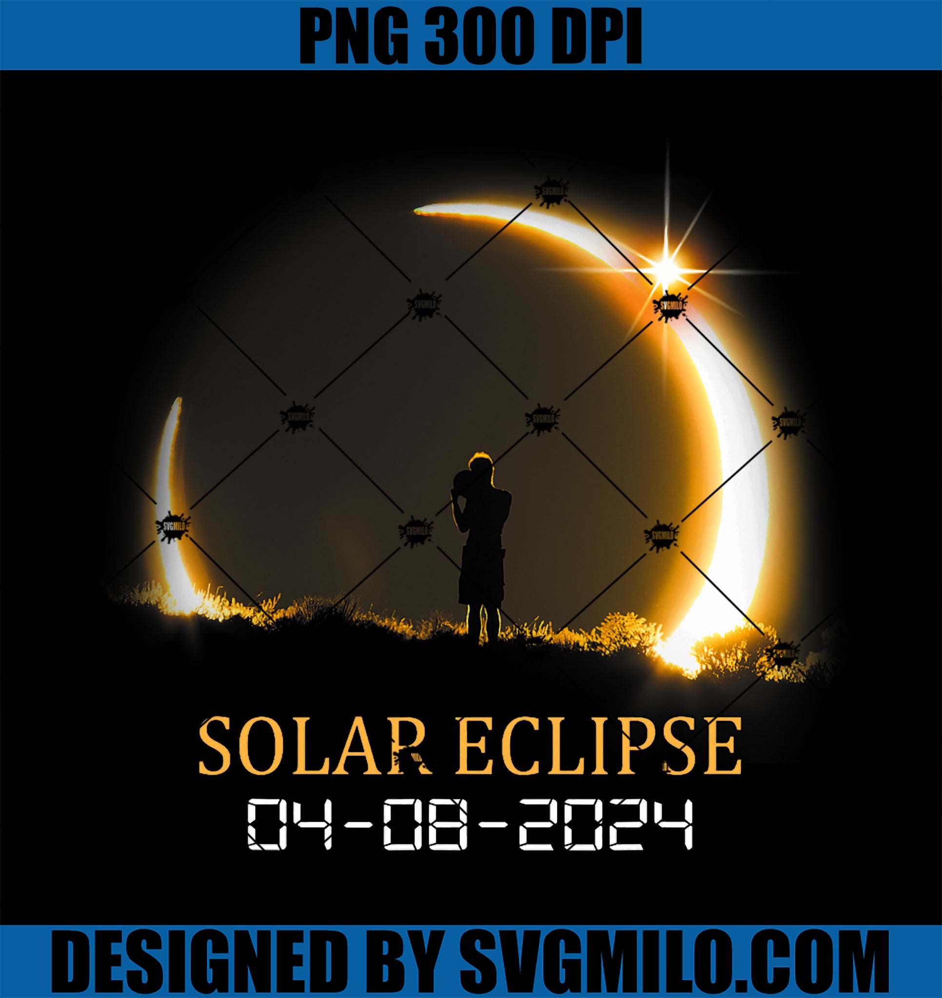 Countdown To Total Solar Eclipse 04-08-2024 PNG