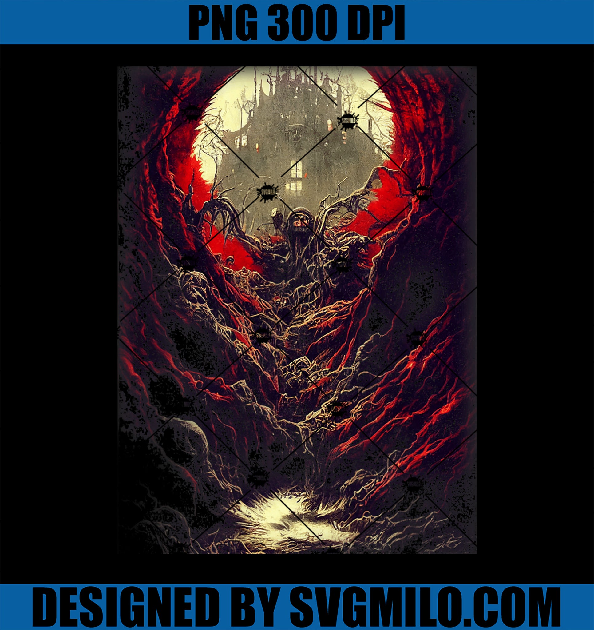 Creepy Magazine Cover Art Dramatic PNG, Scene Epic Scary Night PNG