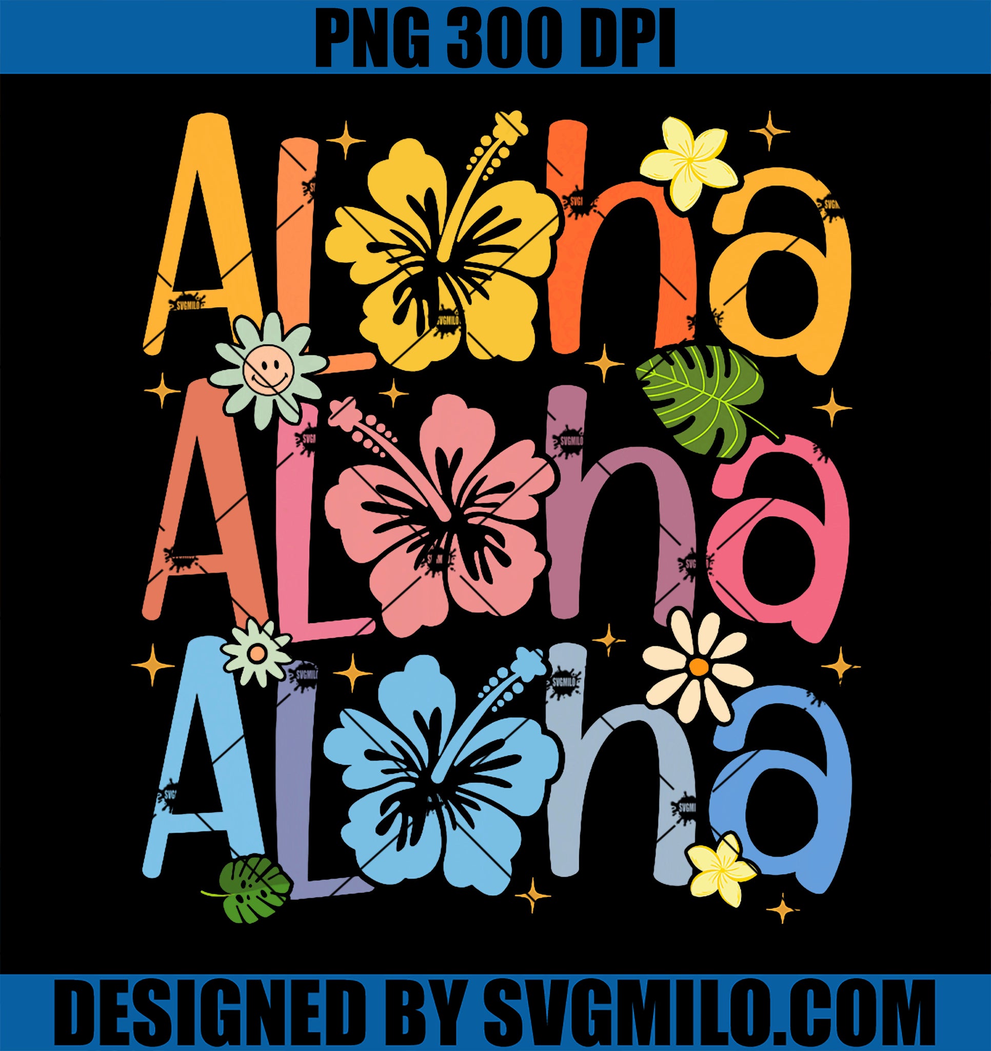 Cute Aloha Hawaiian Summer PNG, Vacation Shaka Hibiscus PNG