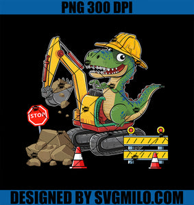 Dinosaur Construction PNG, Worker Excavator Truck PNG