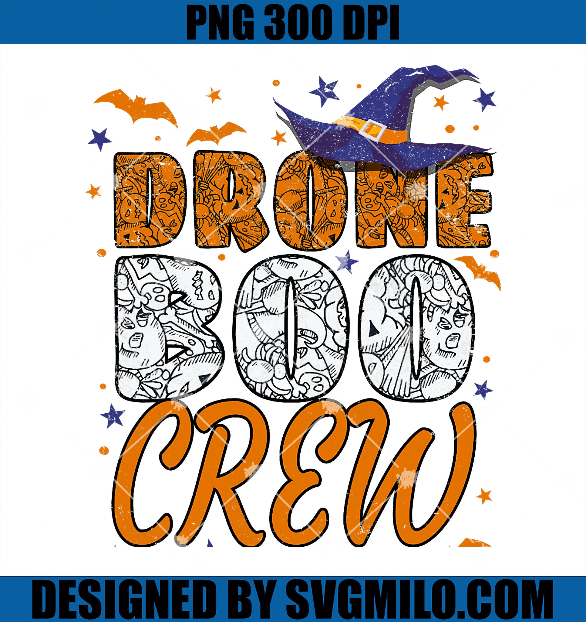 Drone Boo Crew PNG, Halloween Remote Pilot Matching PNG