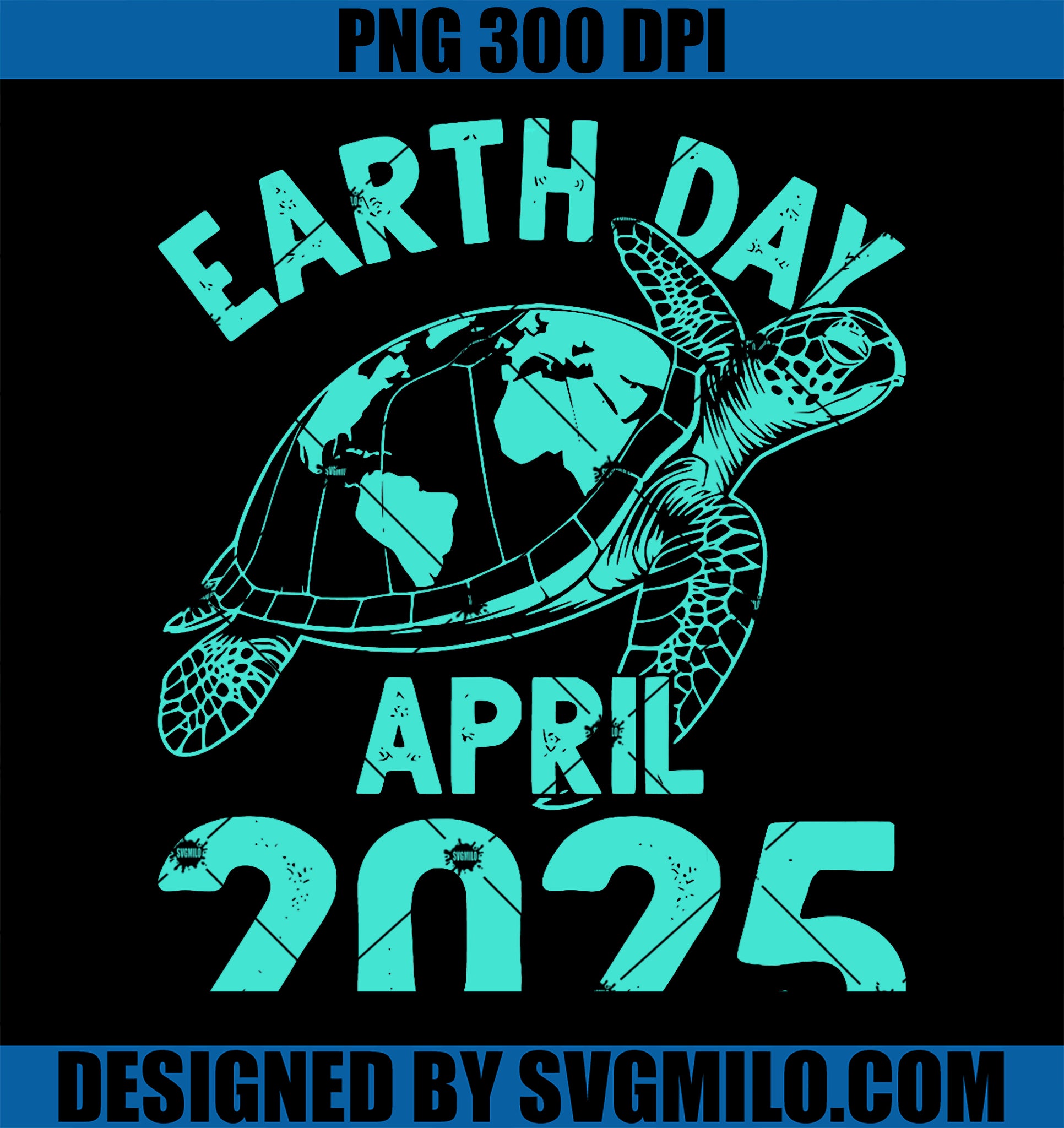 Earth Day 2025 Restore Earth Sea Turtle PNG, Art Save The Planet PNG