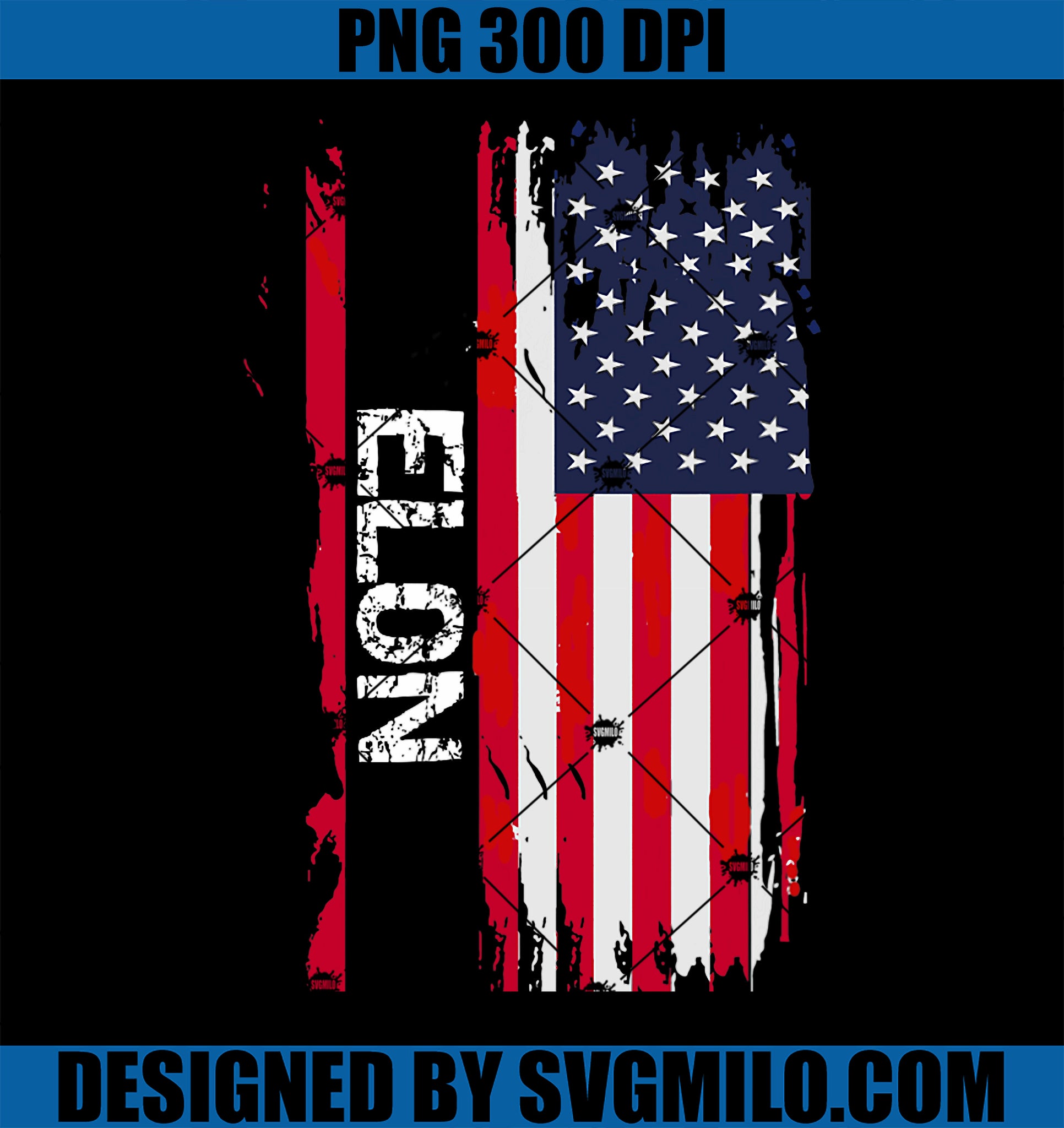 Elon USA Flag PNG