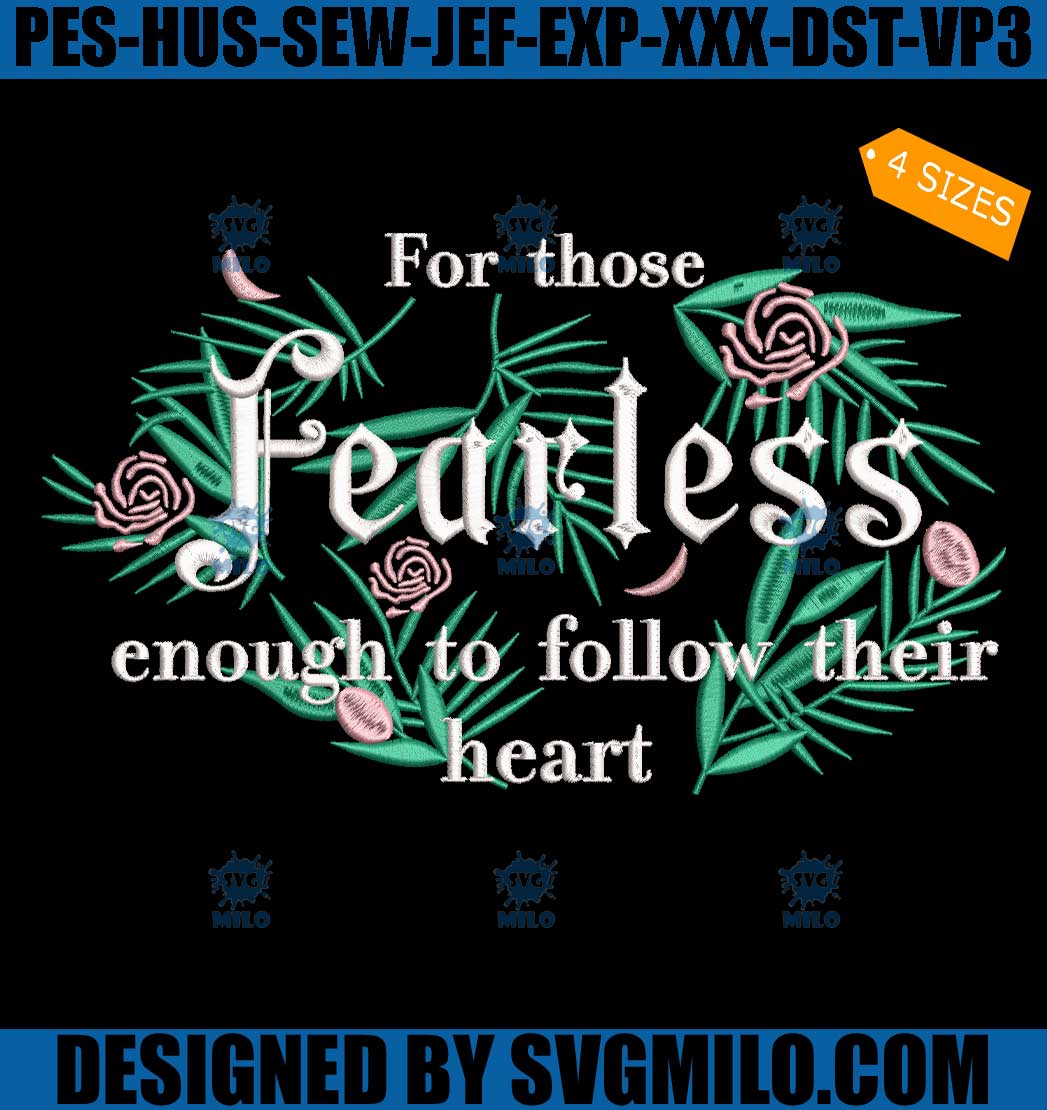 Fearless-Floral-Embroidery-Patch_-Inspirational-Iron-On-for-Clothes ...