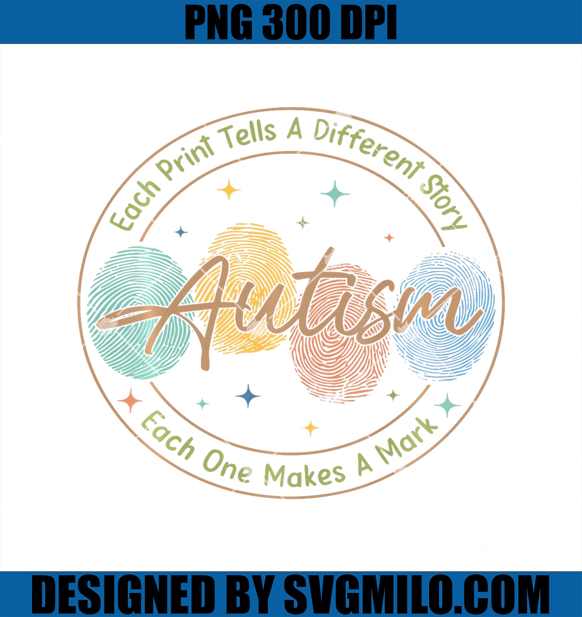 Fingerprint Autism PNG, Each Print Tells A Different Story PNG