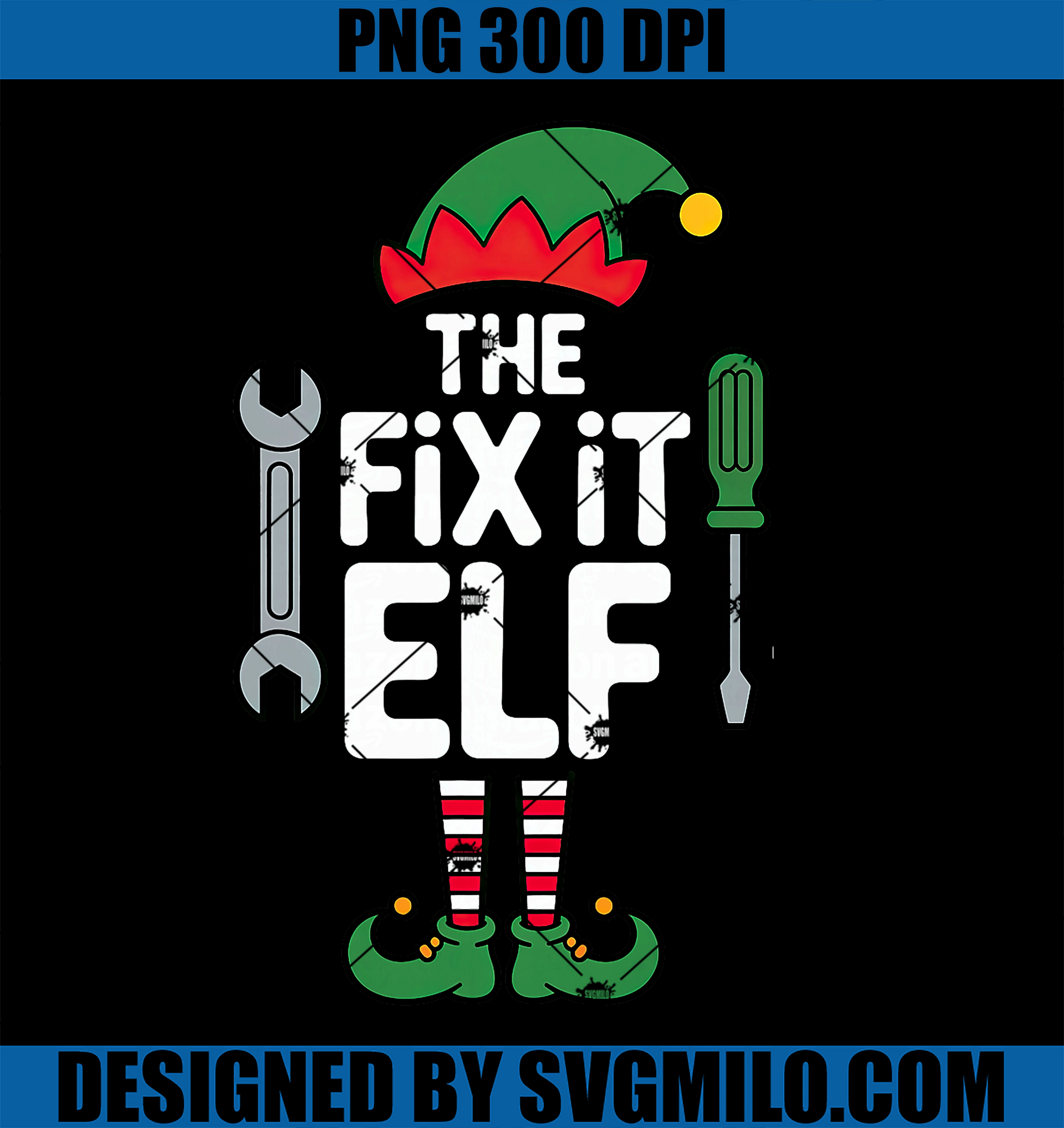 Fix It Elf PNG, Christmas PNG