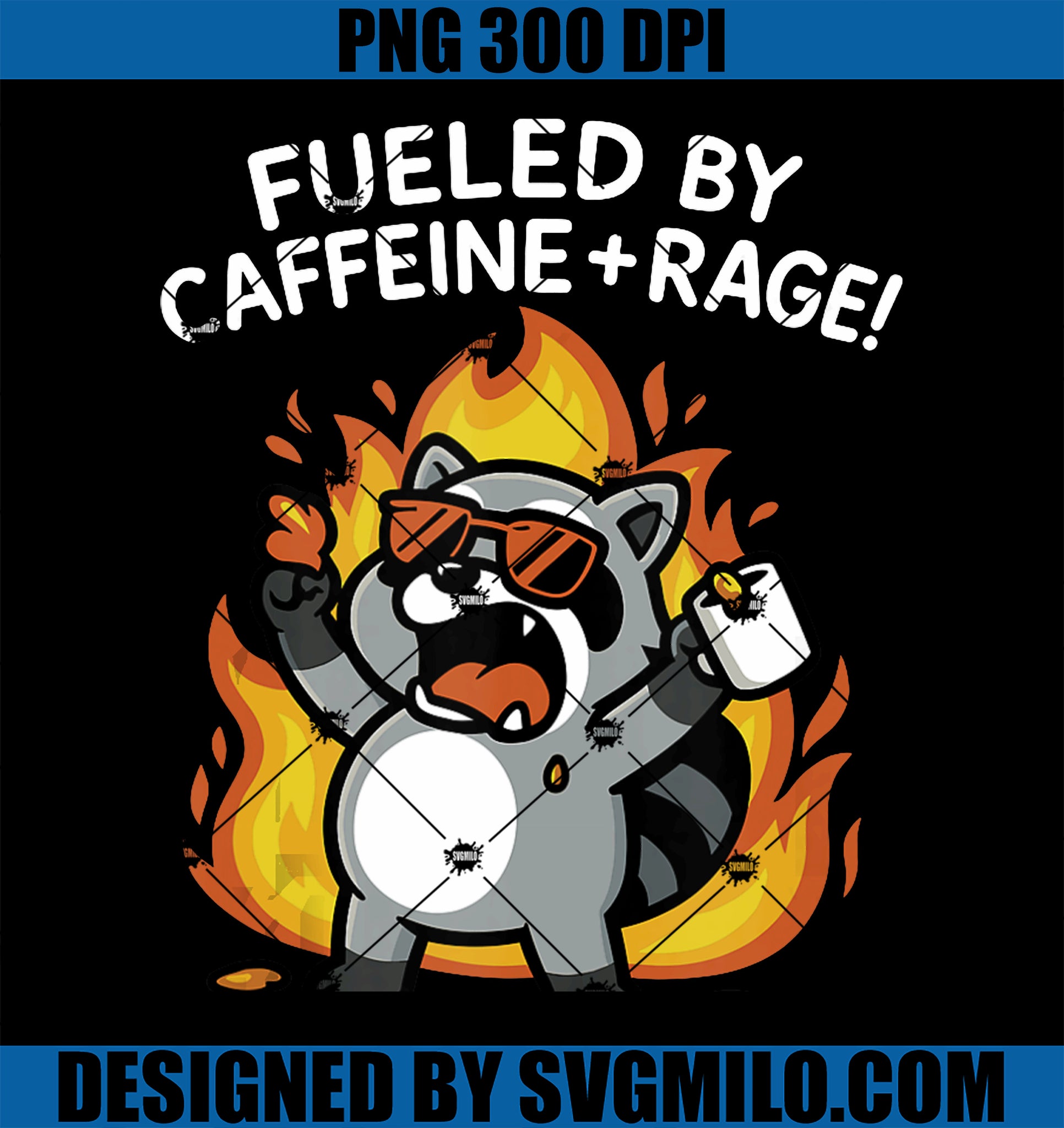 Fueled By PNG, Caffeine Rage PNG
