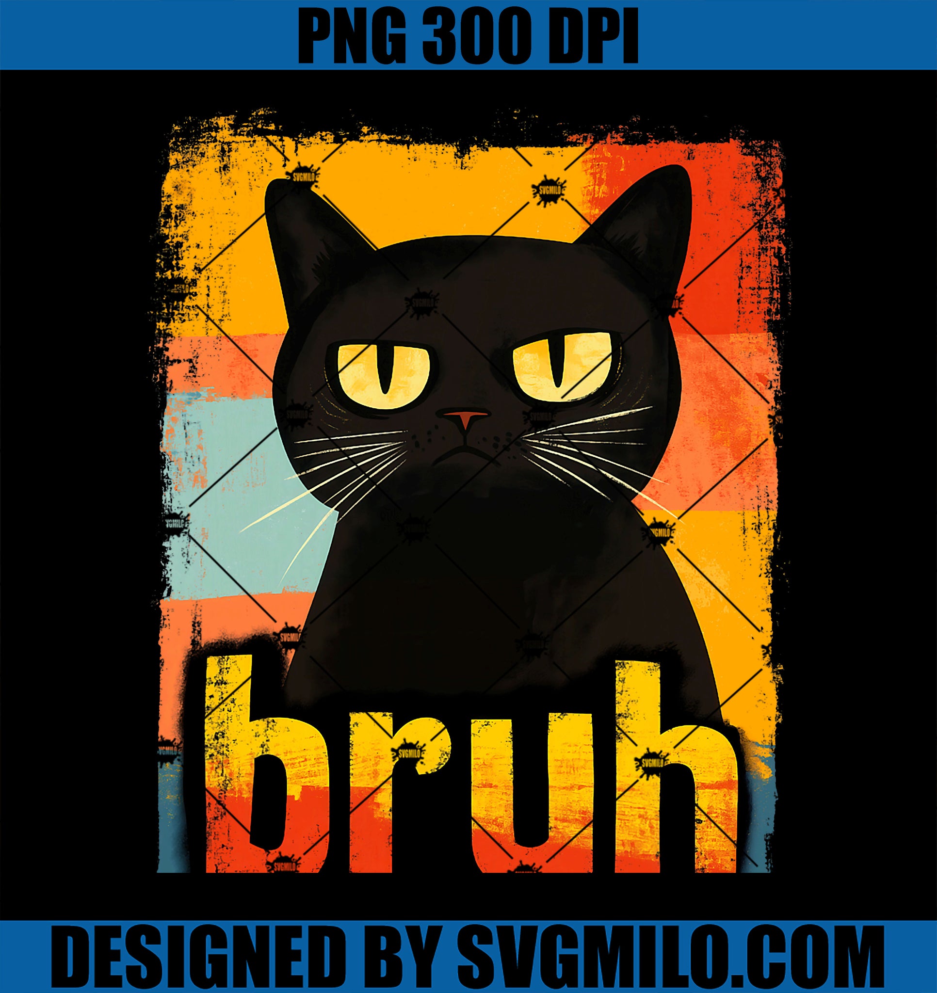 Funny Cat Bruh PNG, Meme Graphic PNG