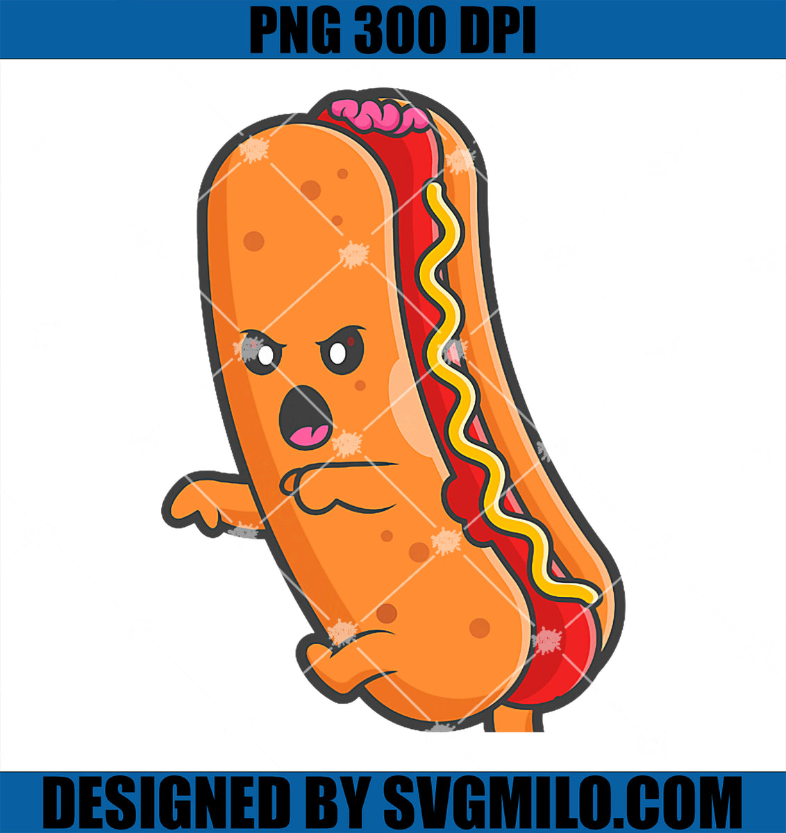 FunnyHalloweenHotDogMonsterZombieJunkFoodSpookyCutePNGcopy_1200x1200 ...