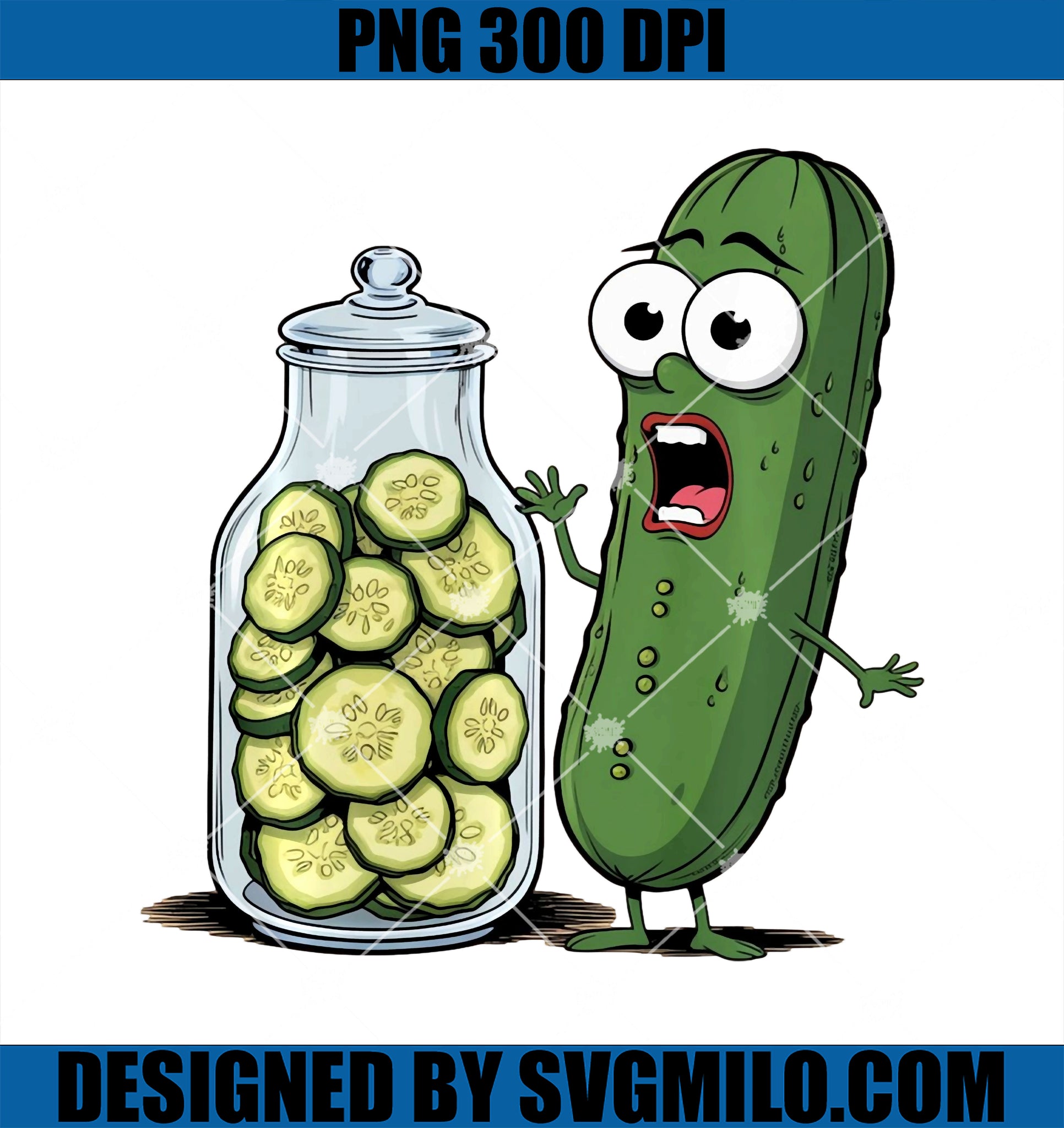 Funny Pickle Surprise A Cucumber And A Jar Of Sliced Pickles PNG