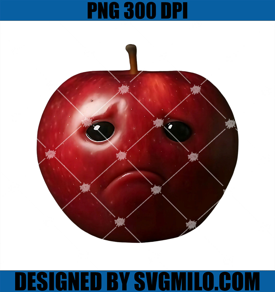 FunnySillyAIAppleGenZMemePNG_BrainRotGrumpysadApplePNGcopy_1200x1200 ...