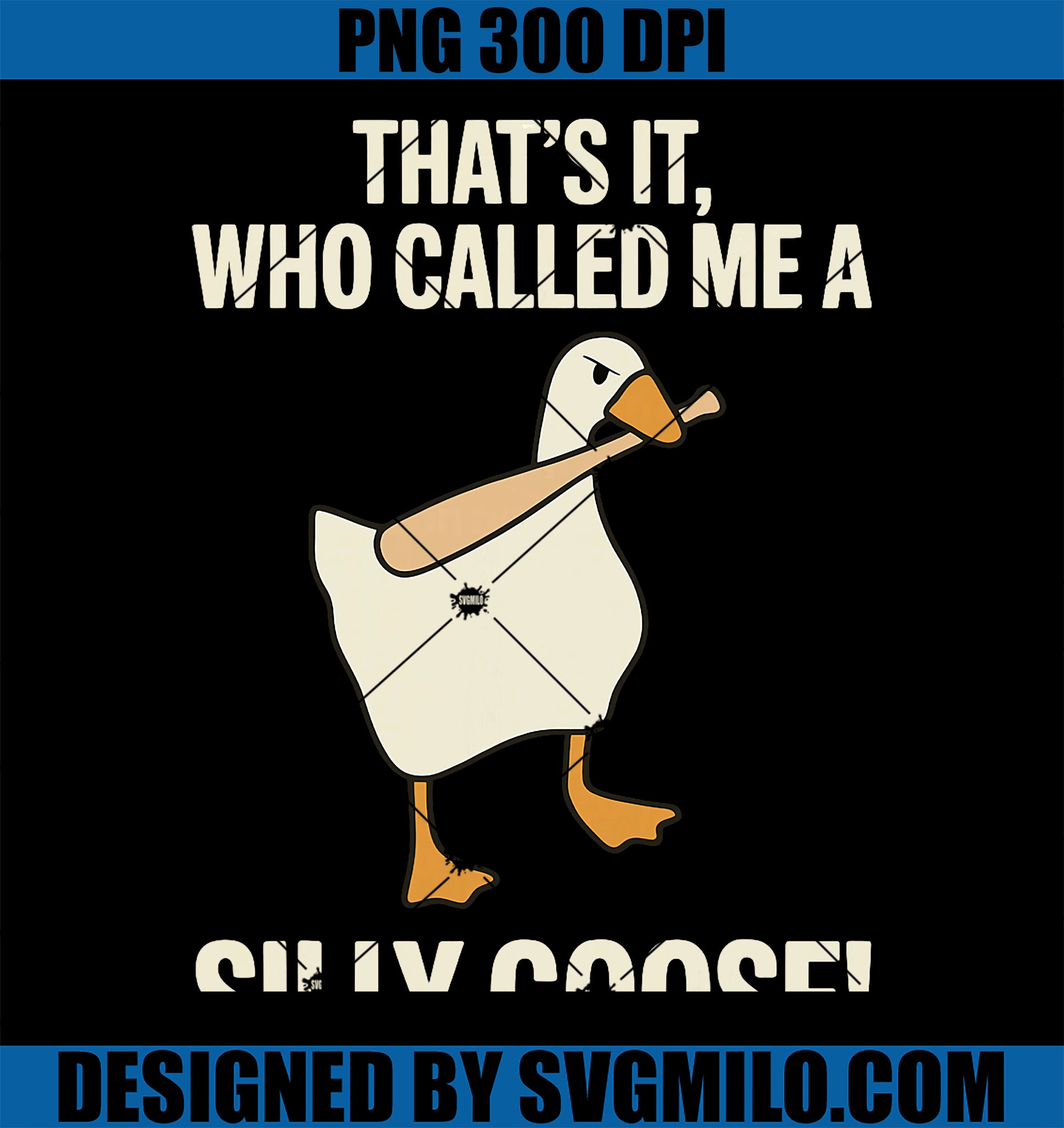 Funny Silly Goose PNG, Meme Quote Absurd Humor Retro Animal Auras PNG