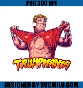 Funny Trumpmania Wrestling Meme 2024 Premium PNG