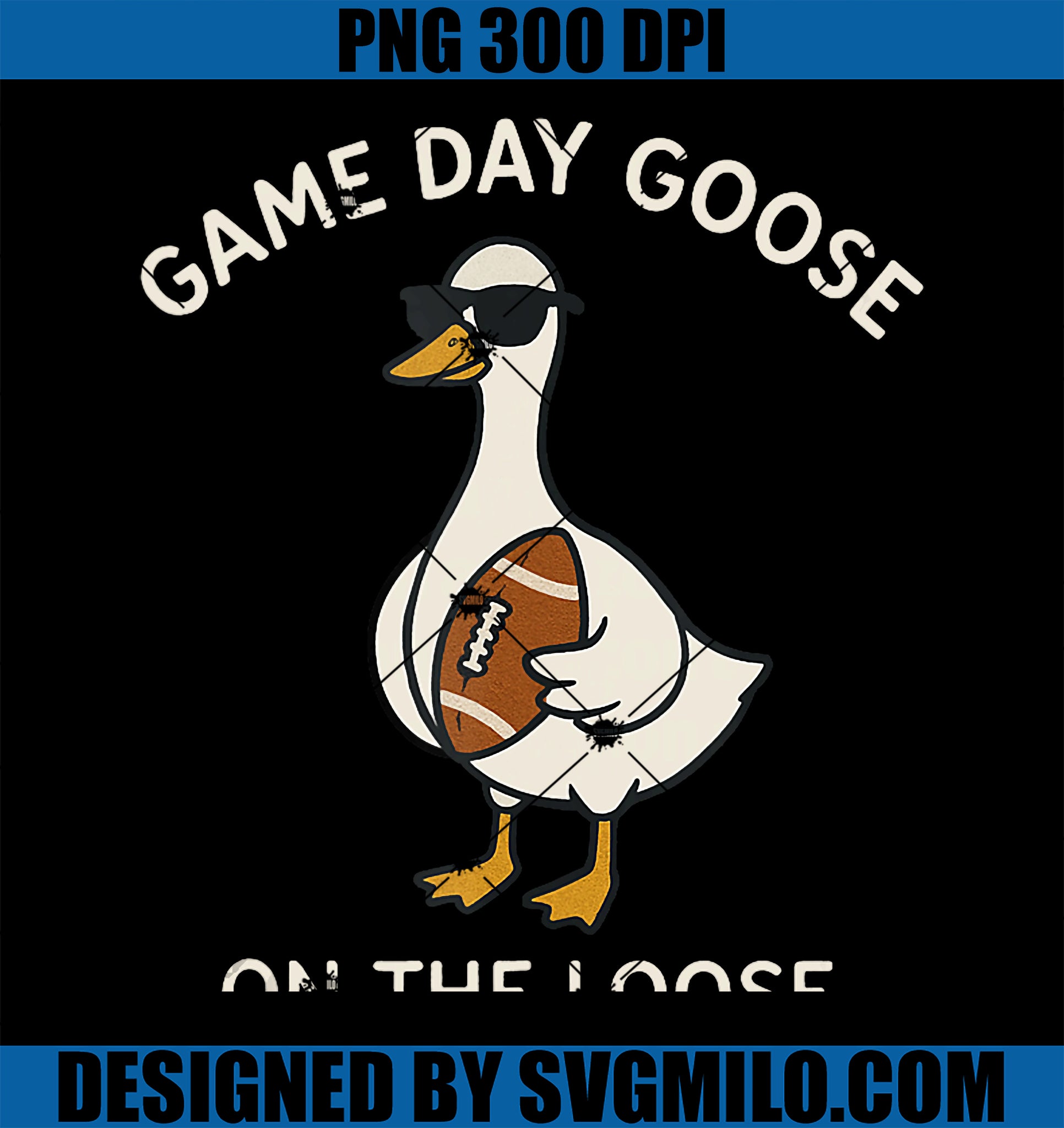 Game Day Goose On The Loose PNG, Football Goose Touch Down Season PNG