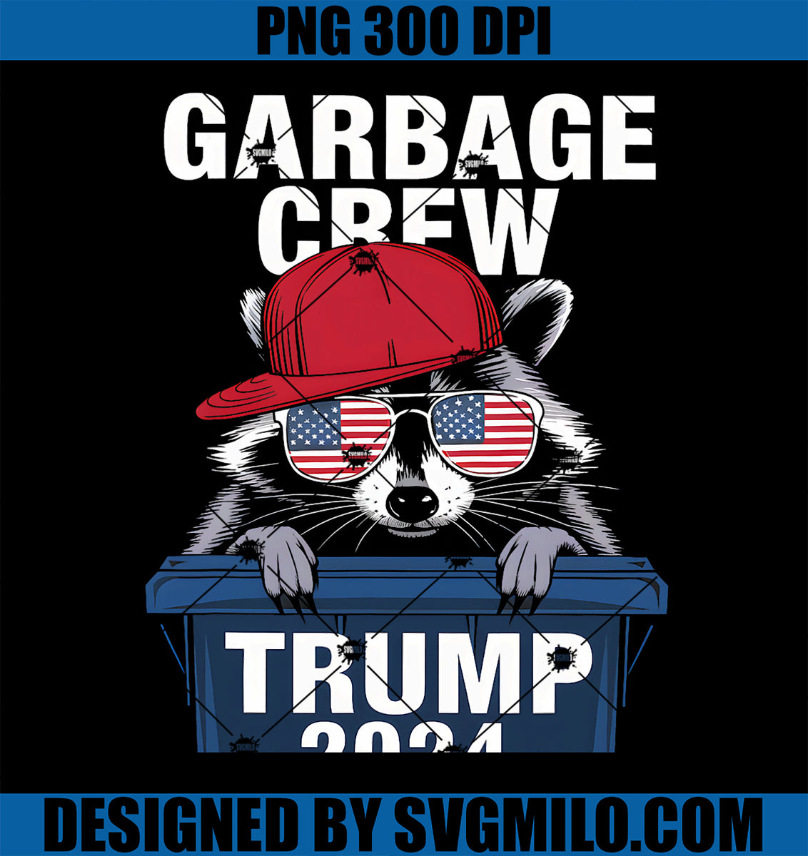 GarbageCrewTrashyRaccoonGarbageTrump2024TeamGarbagePNGcopy_1200x1200 ...