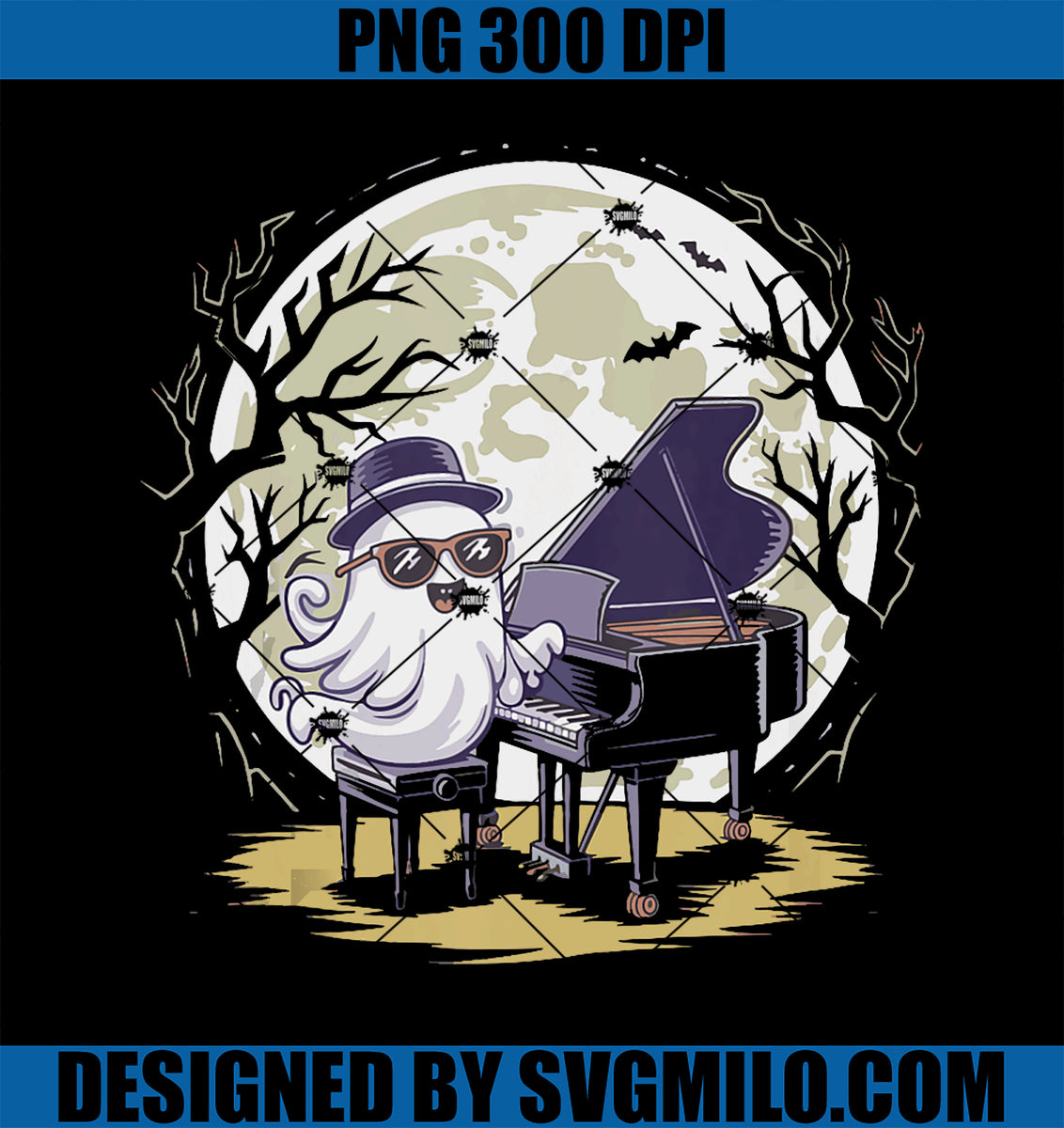 GhostPlayingPianoHalloweenKeyboardInstrumentLoversPNGcopy_1200x1200.jpg ...