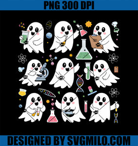 Ghost Science Teacher Chemistry Laboratory Halloween PNG