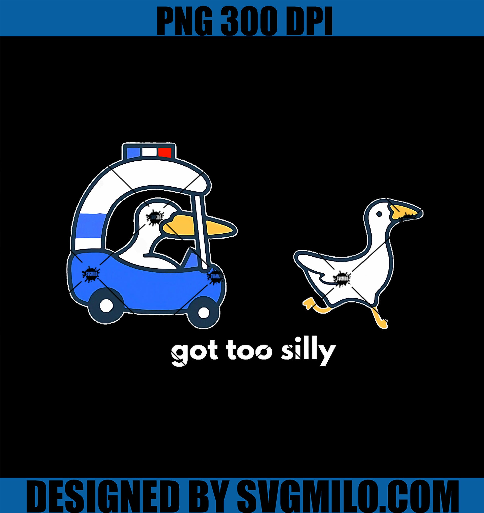 Got Too Silly PNG, Funny Goose Police PNG