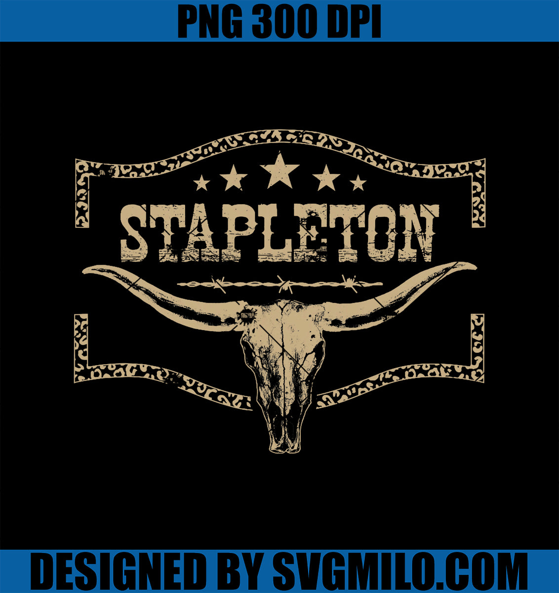 GraphicStapletonPNG_NameBullSkullCountryCowboyWesternPNGcopy_1200x1200 ...