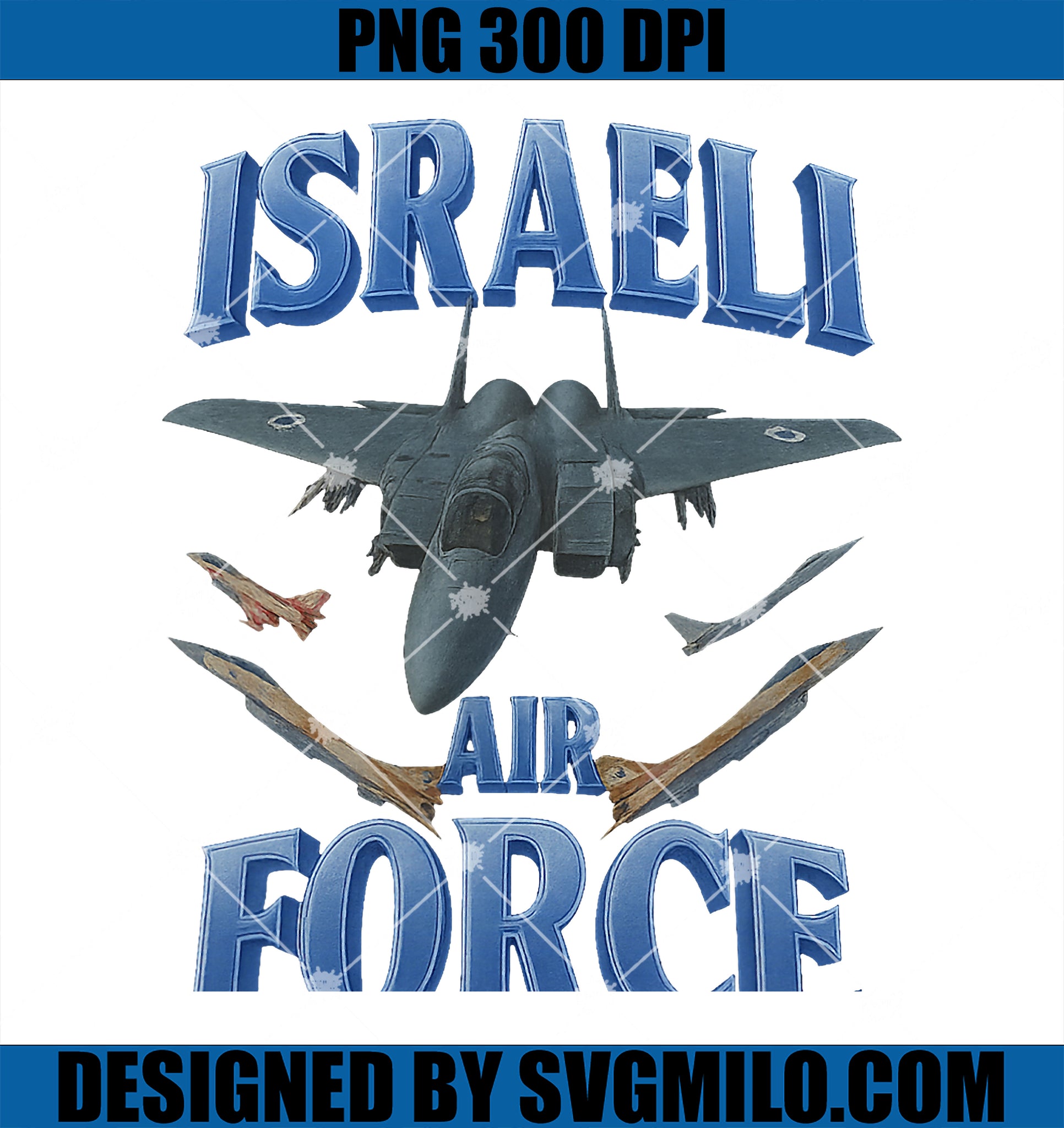 IDF Israeli Air Force Tee PNG, Israel Defense Forces Tzahal PNG