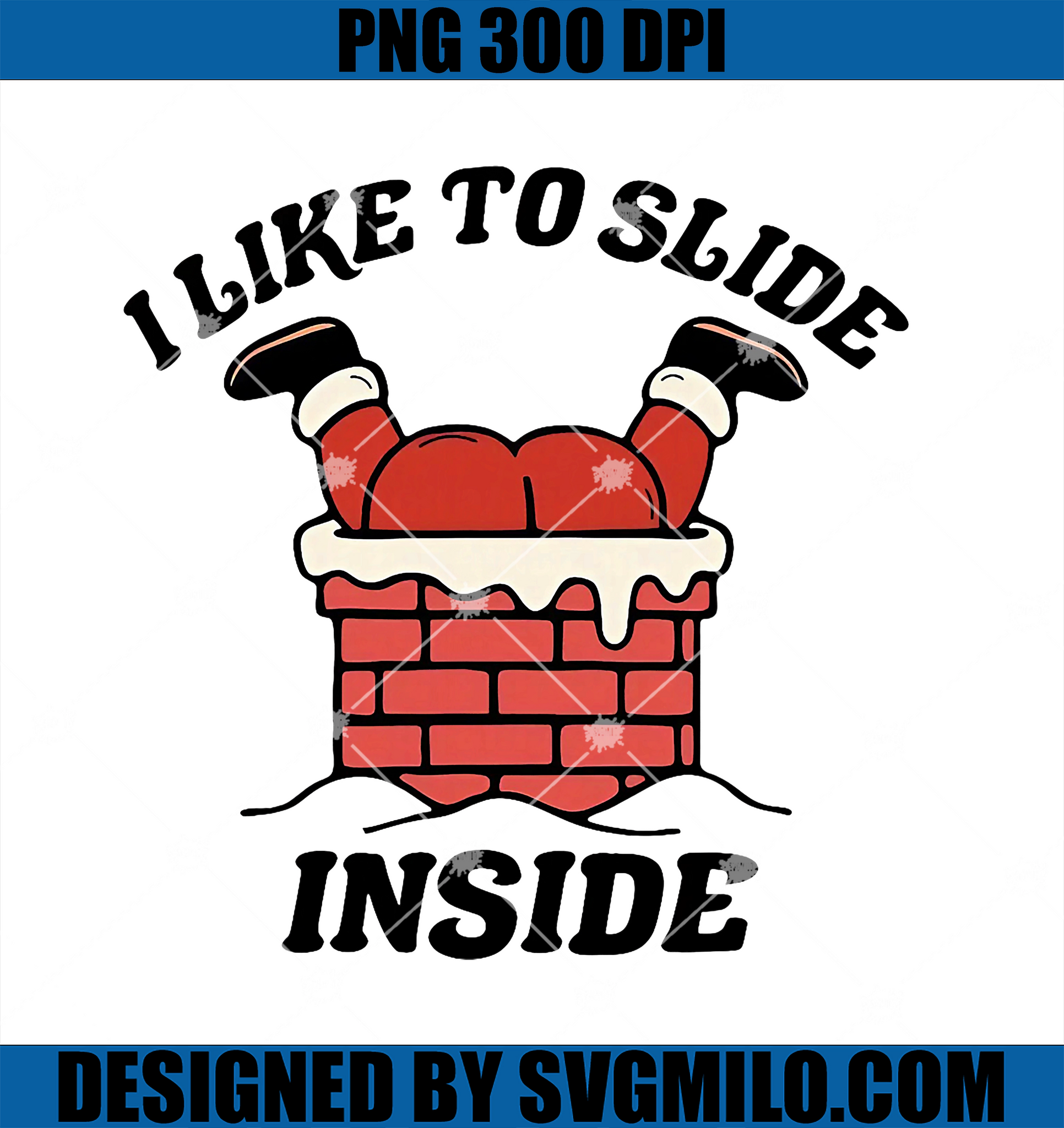 I Like To Slide Inside PNG, Funny Santa Couple Matching Christmas PNG