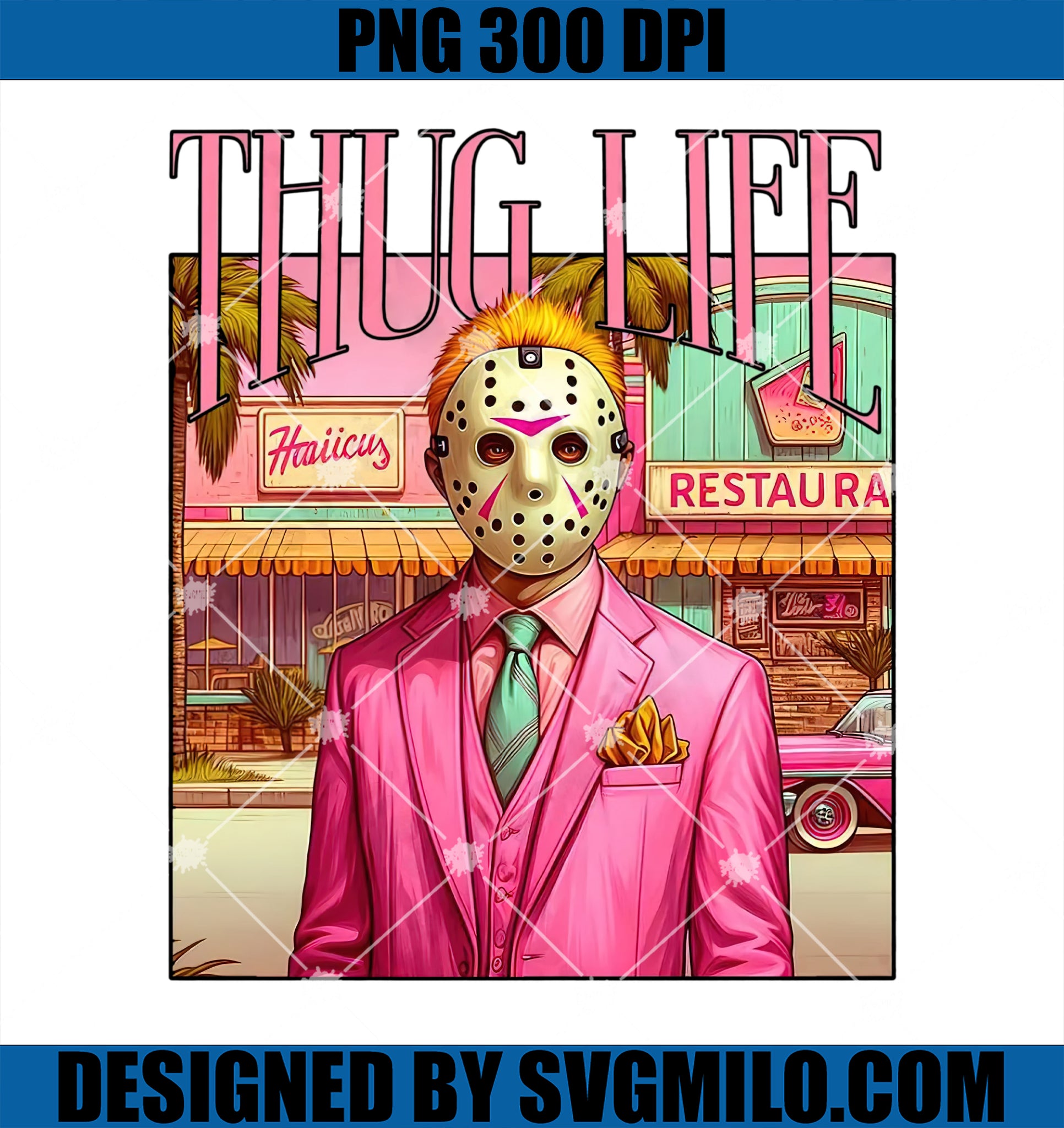 Jason Voorhees Thug Life PNG, Jason Horror Halloween PNG