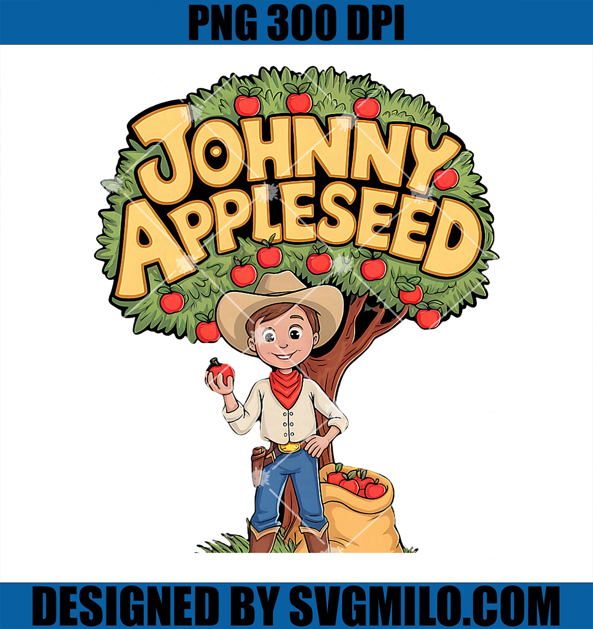 Johnny Appleseed PNG, Book Character PNG