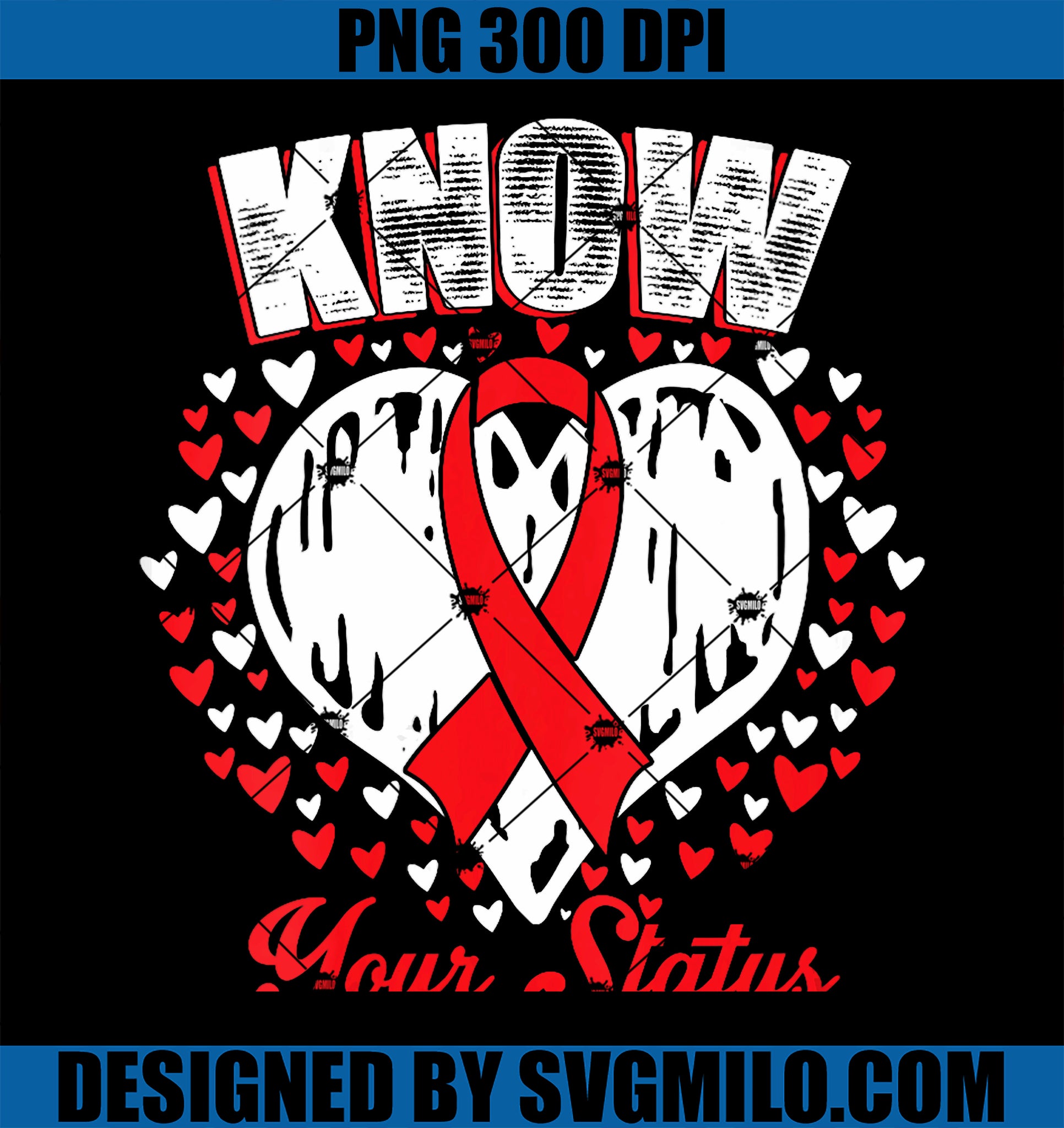 Know Your Status Aids Awareness HIV Awareness Red Ribbon PNG