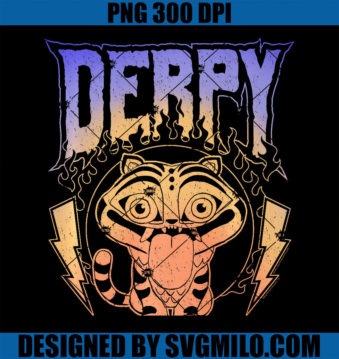 KpopDemonHuntersDerpyRetroPNG_MetalBandStyleLogoPremiumPNGcopy ...