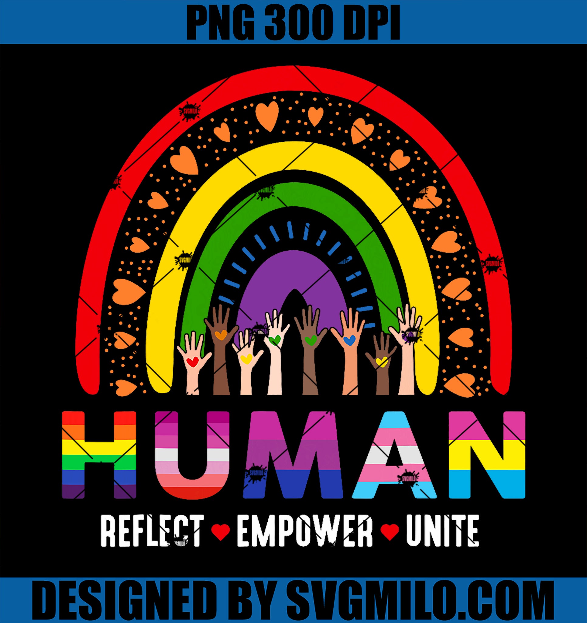 LGBT 2024 Pride Month Reflect Empower Unite PNG