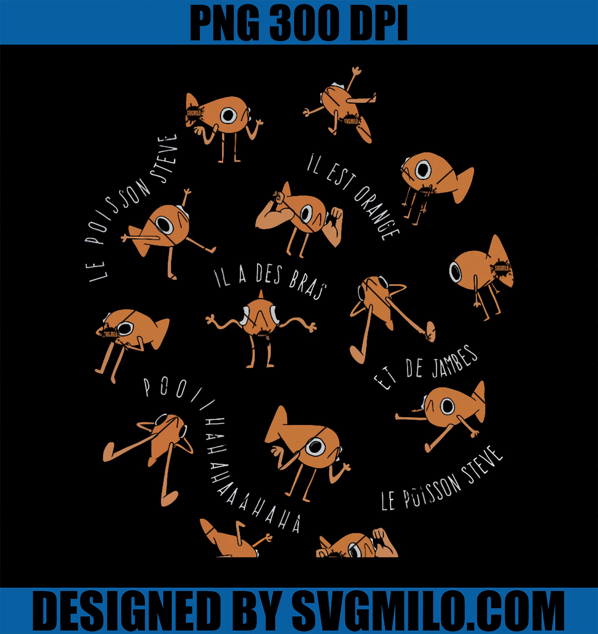 Le Poisson Steve PNG, Funny Fish Meme PNG