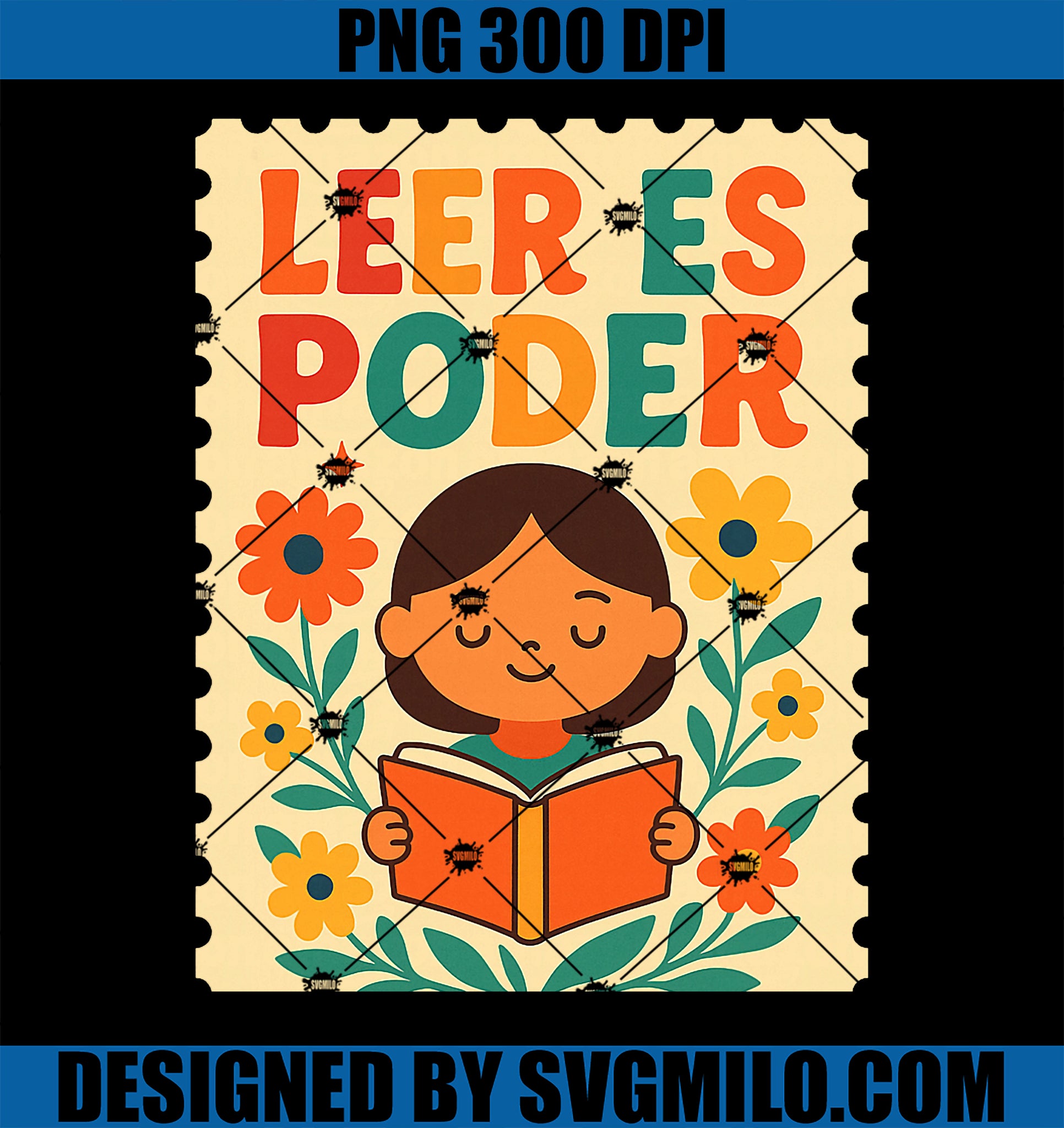 Leer ES Poder PNG, Cute Floral Boho Hispanic Heritage PNG