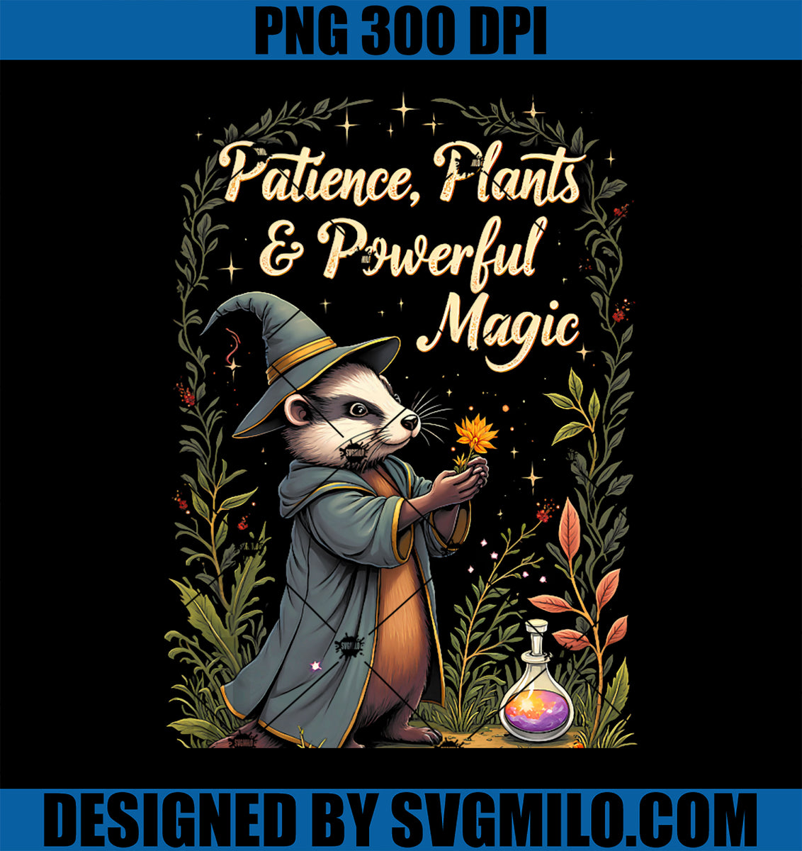 MagicalHoneyBadgerWizardPNG_EnchantedNatureSpellsMagicPNGcopy_1200x1200 ...