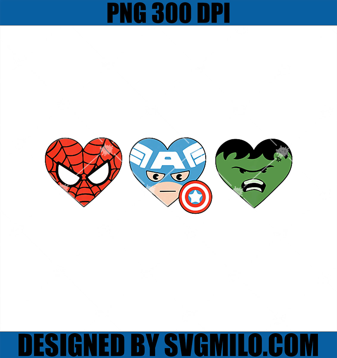 MarvelHeroHeartsPNG_Spider-ManCaptainAmericaandHulkPNGcopy_1200x1200 ...