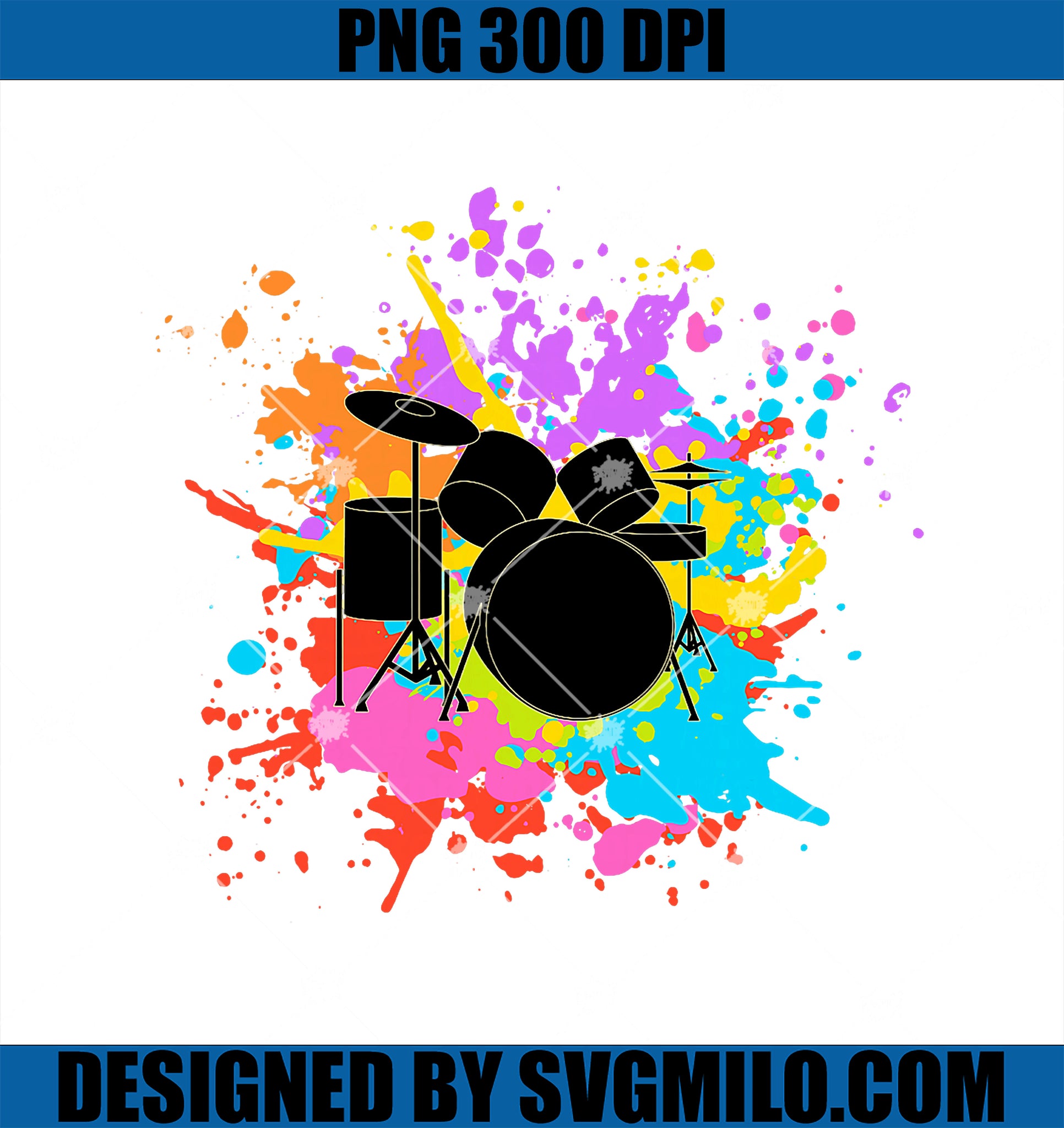 Men's Drum Set Retro PNG, Colour Drums Gift Idea Drums PNG