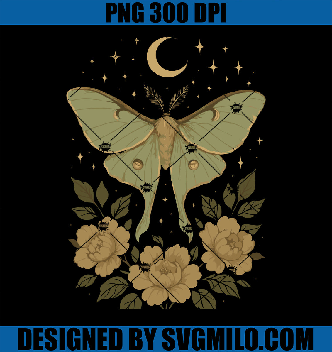 Moth_ButterflyGoblincore_Moon_FlowersPNG_CottagecorePNGcopy_1200x1200 ...