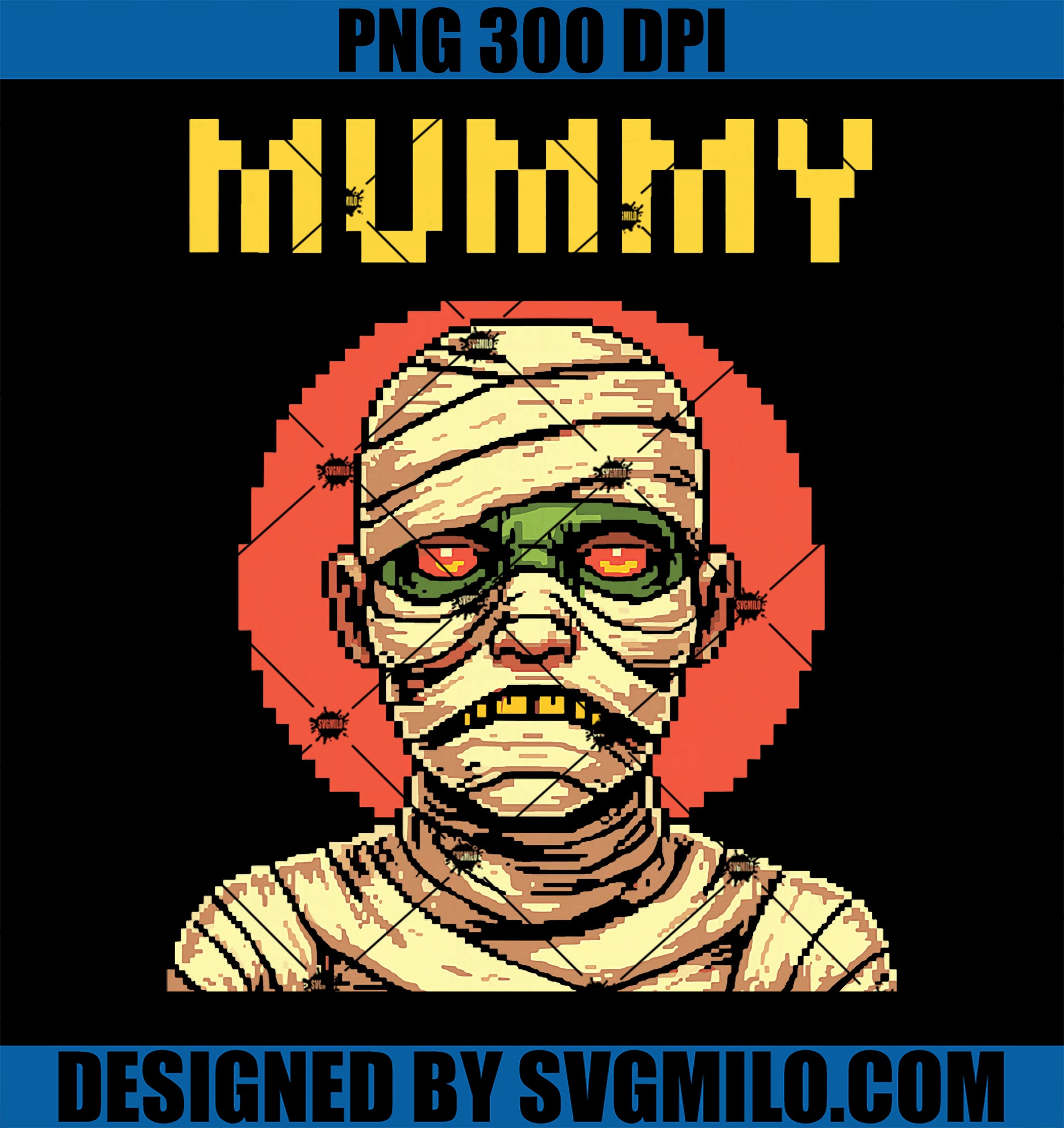 Mummy PNG, Classic 16-Bit Halloween Pixel Artwork PNG