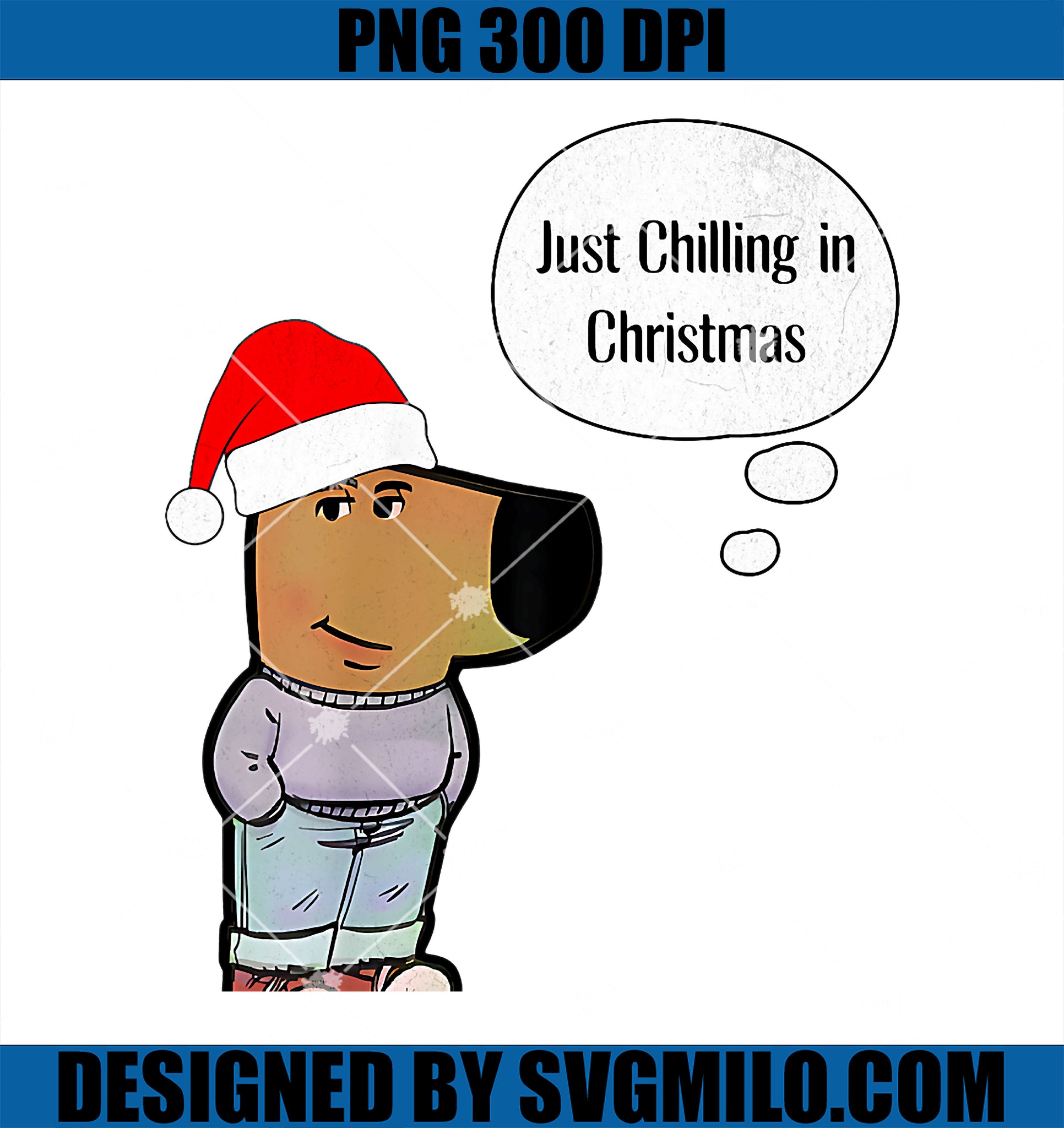 My New Character Is a Chill Guy Chilling In Christmas Meme PNG
