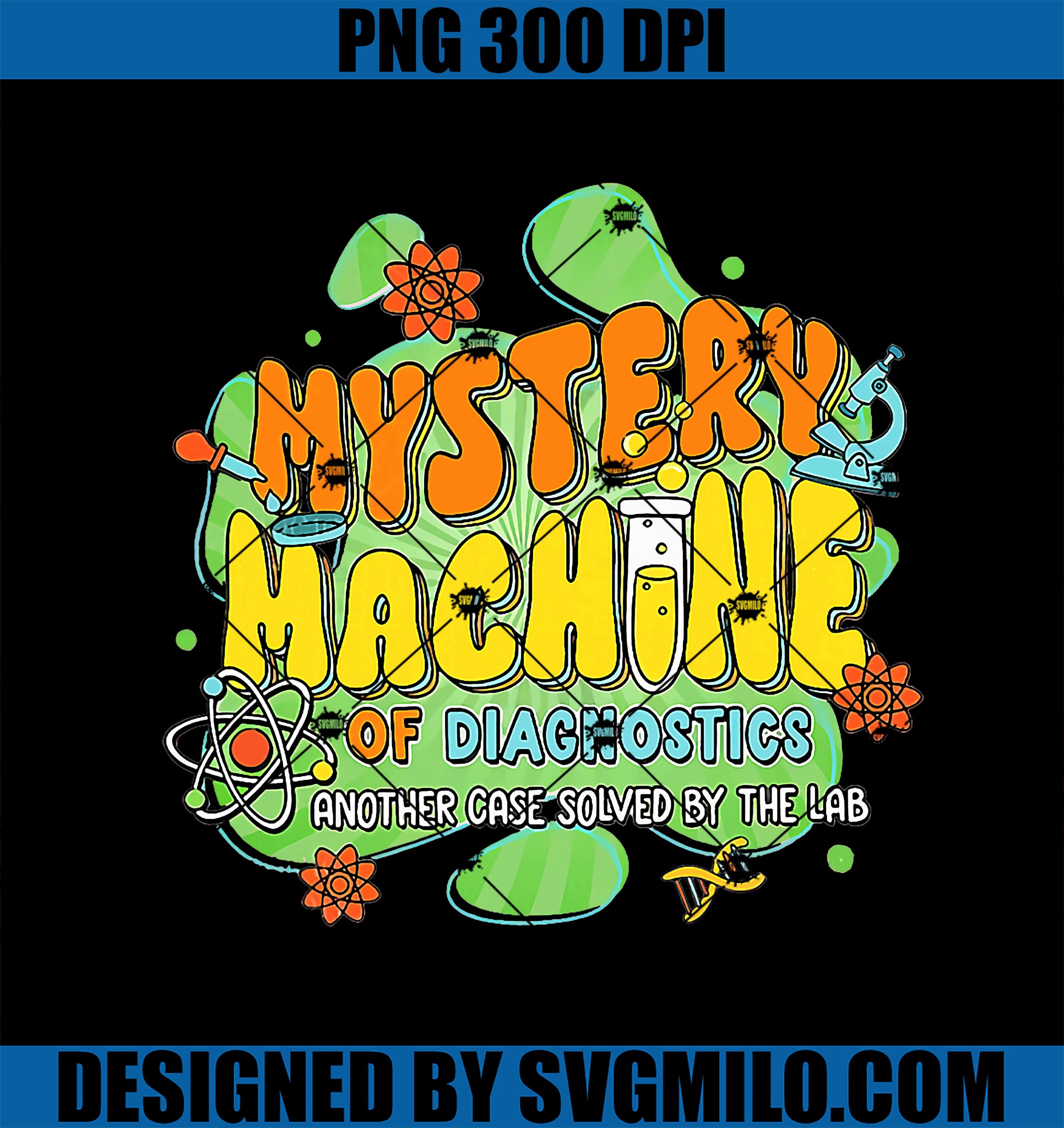 Mystery Machine Of Diagnostics Lab Week PNG, 2025 Med Lab Tech PNG
